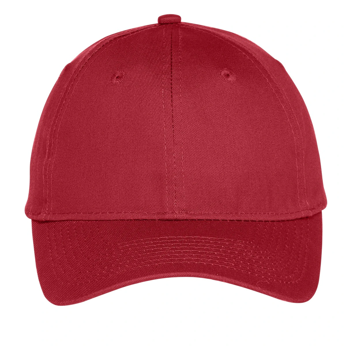 Port & Company Six Panel Unstructured Twill Cap C914 Red | Jiffy