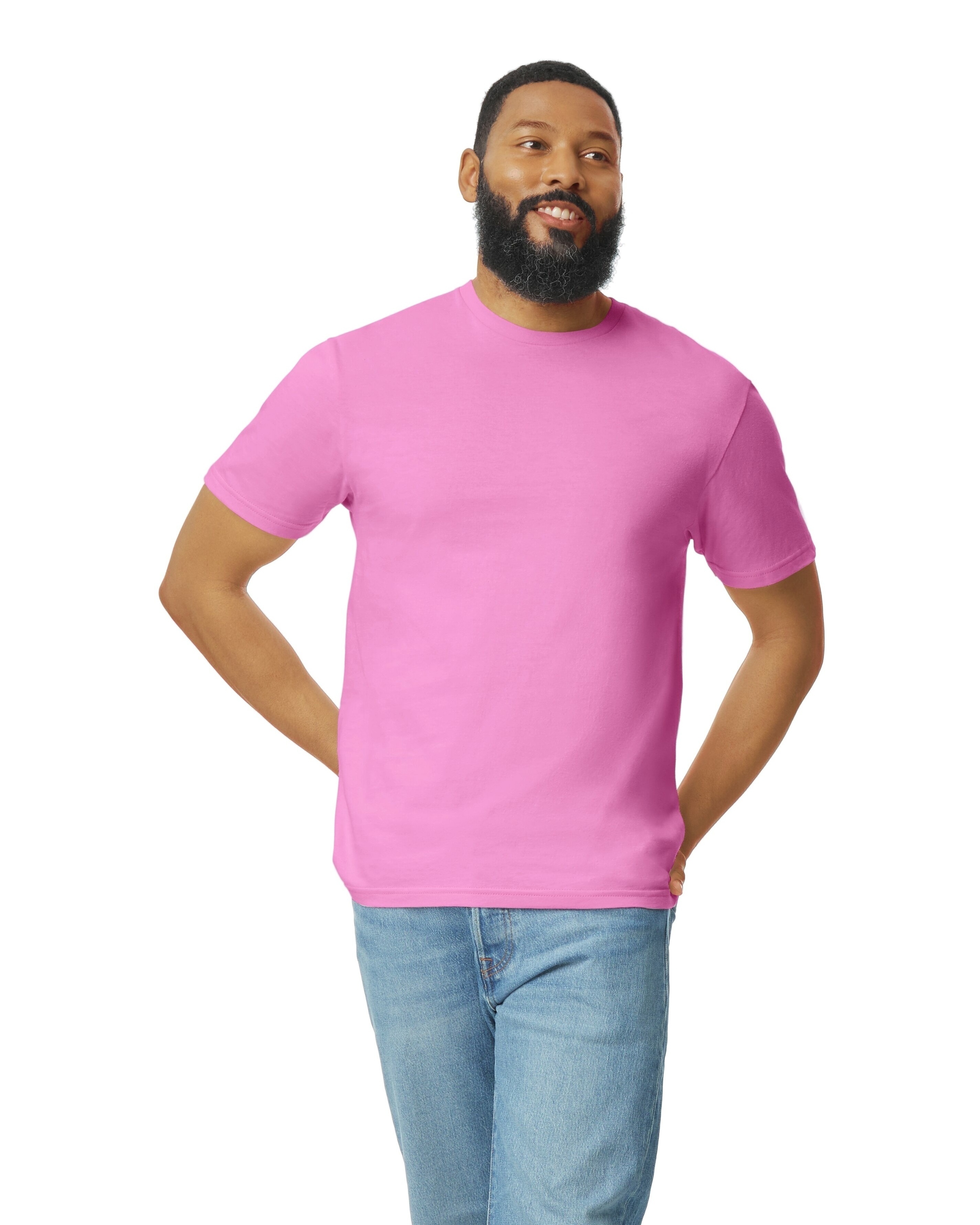 Gildan G640 Softstyle® Unisex T Shirt Azalea | Jiffy