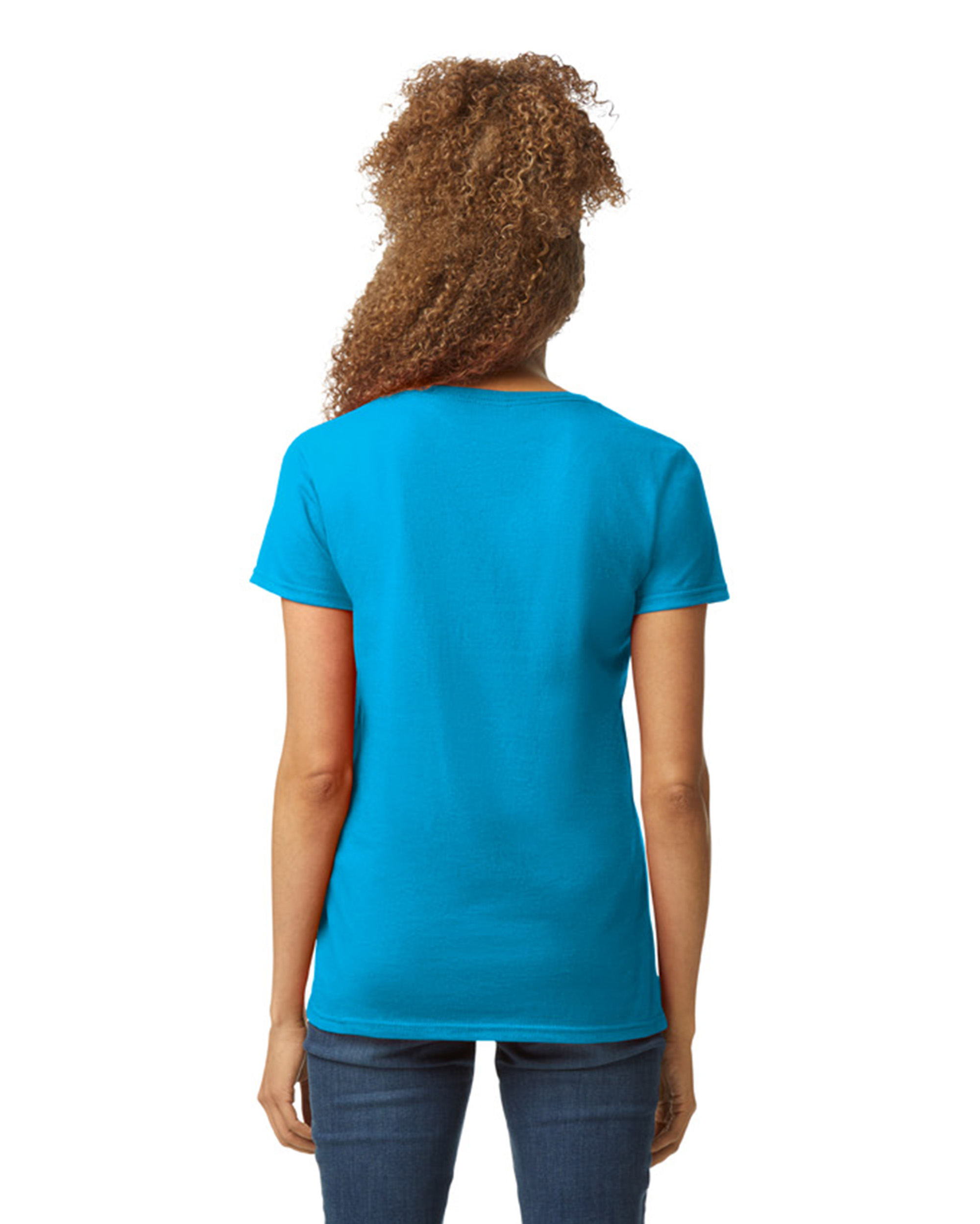 Gildan Women's Heavy Cotton™ V Neck T Shirt G500 Vl Sapphire | Jiffy