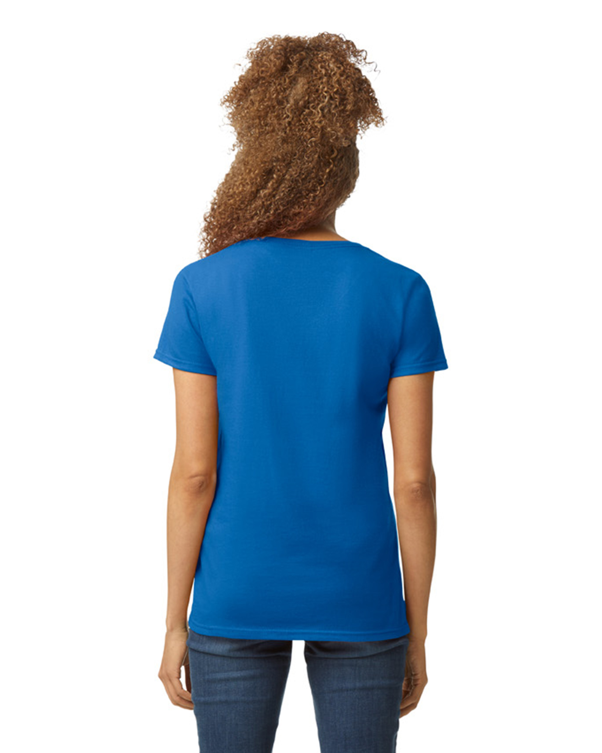 Gildan Women's Heavy Cotton™ V Neck T Shirt G500 Vl Royal | Jiffy