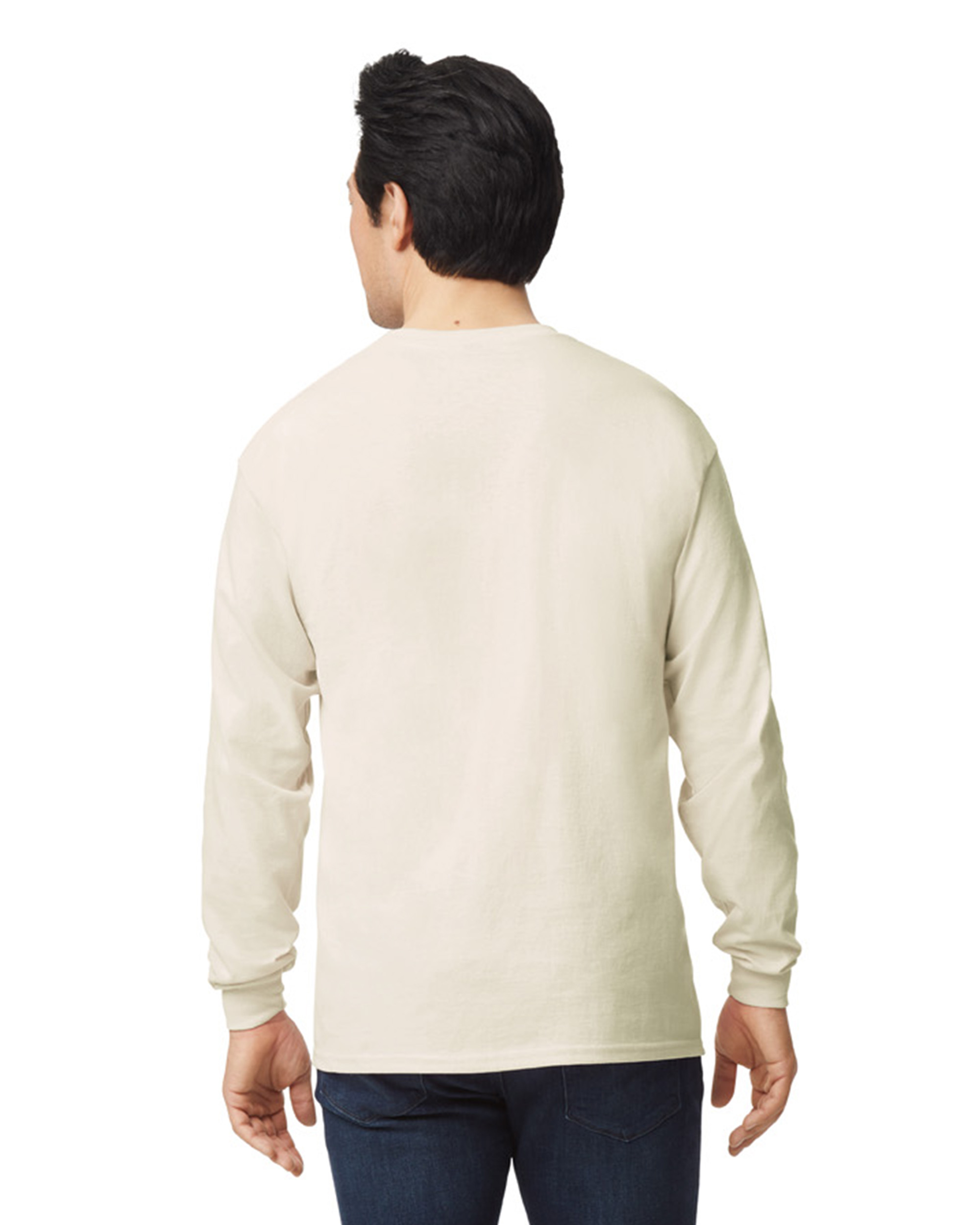 Gildan Unisex Ultra Cotton® Long Sleeve T Shirt G240 Natural | Jiffy