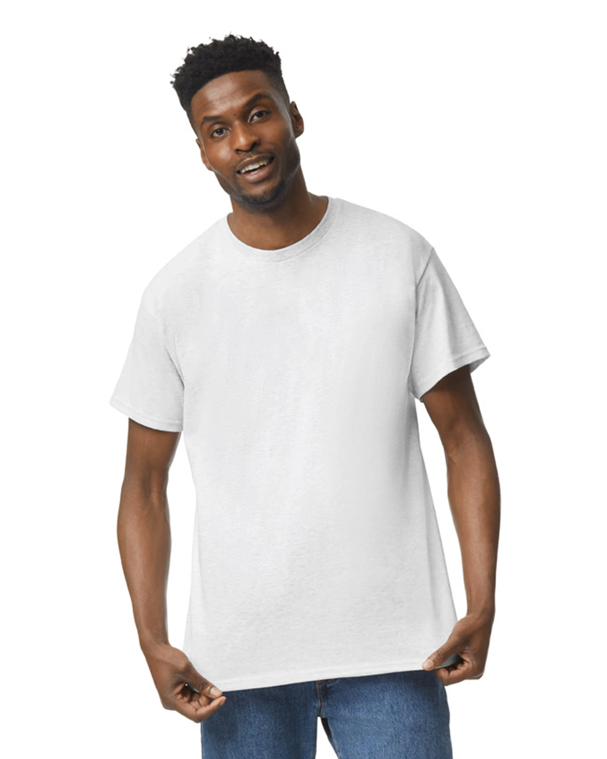 Gildan Unisex Heavy Cotton™ T Shirt G500 Ash | Jiffy