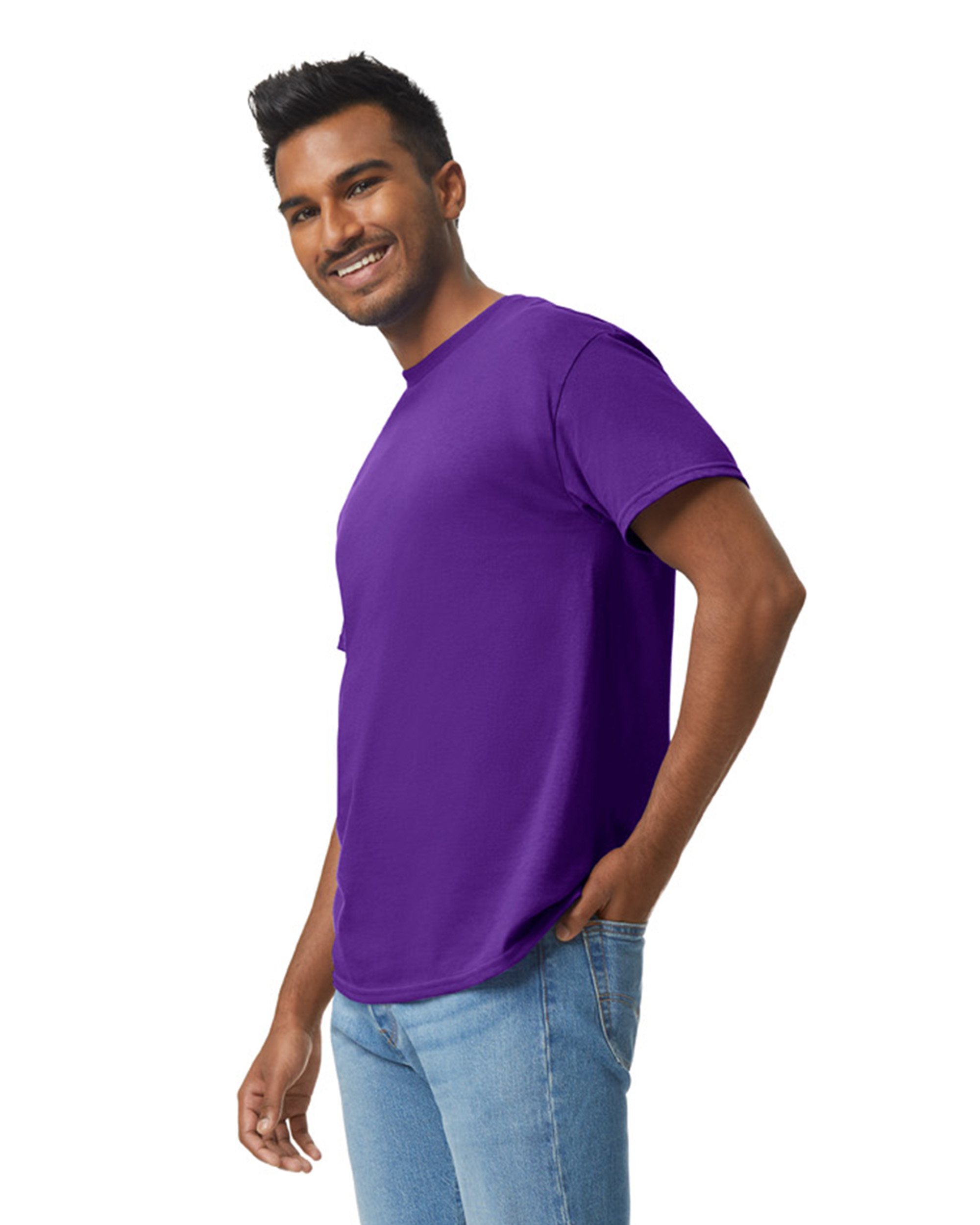 Gildan Unisex Heavy Cotton™ T Shirt G500 Purple | Jiffy