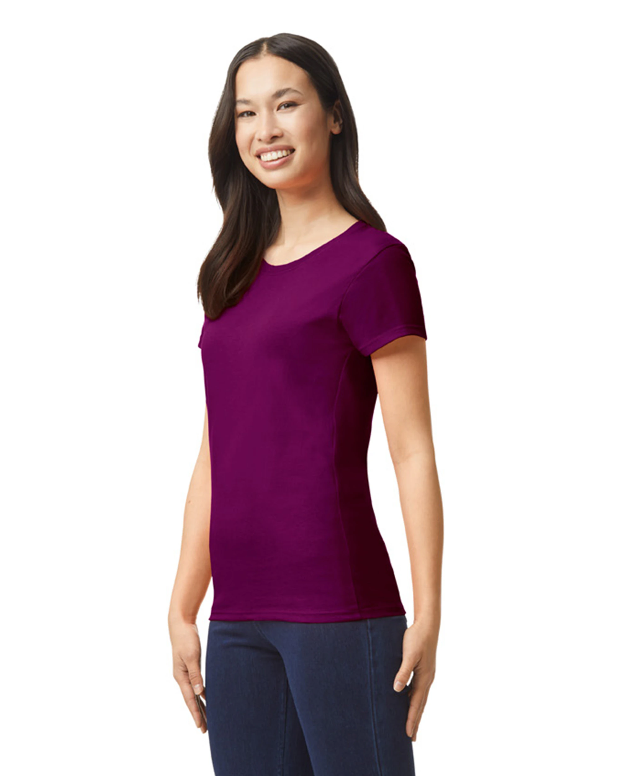 Gildan Women's Heavy Cotton™ T Shirt G500 L Maroon | Jiffy