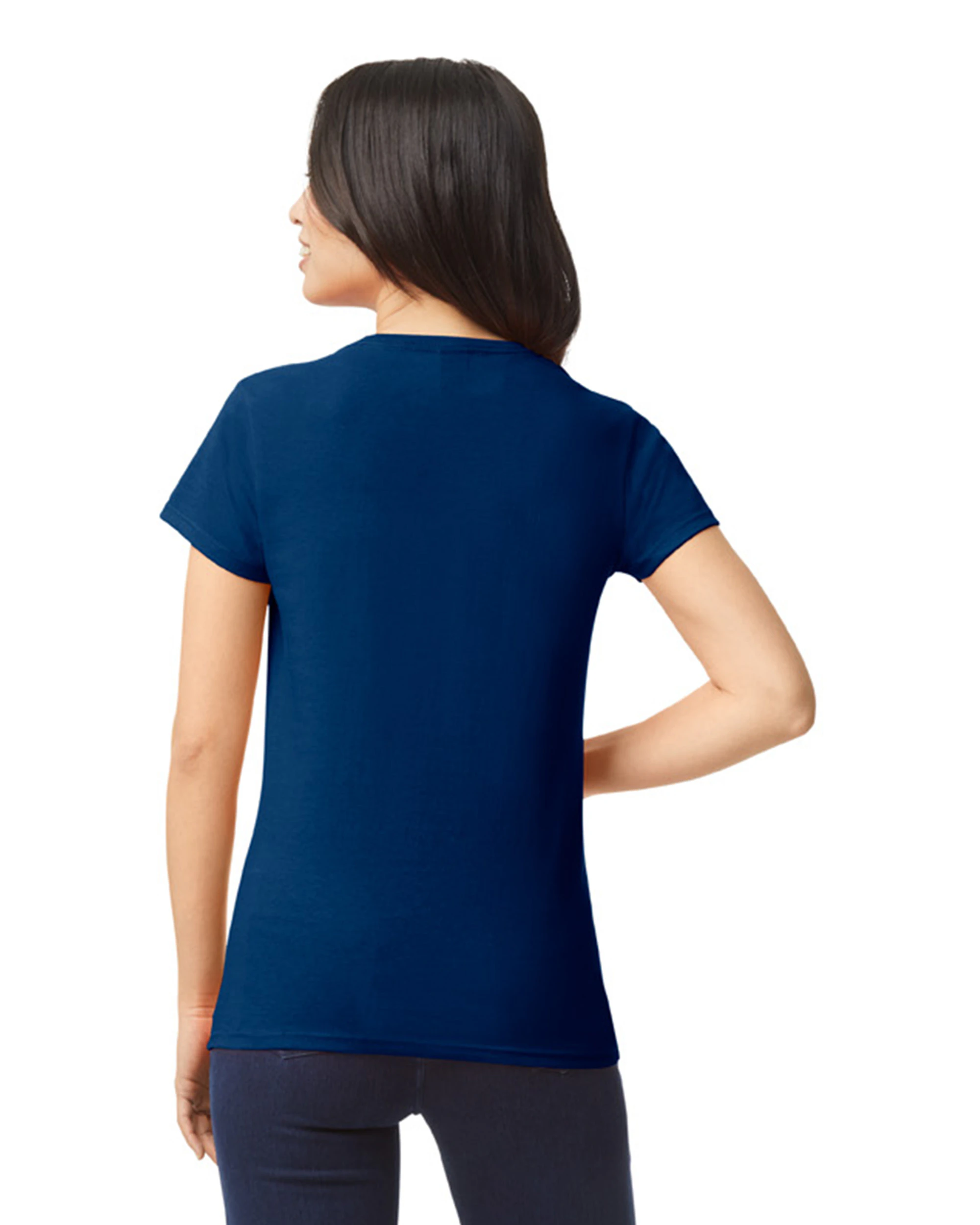 Gildan Women's Heavy Cotton™ T Shirt G500 L Navy | Jiffy