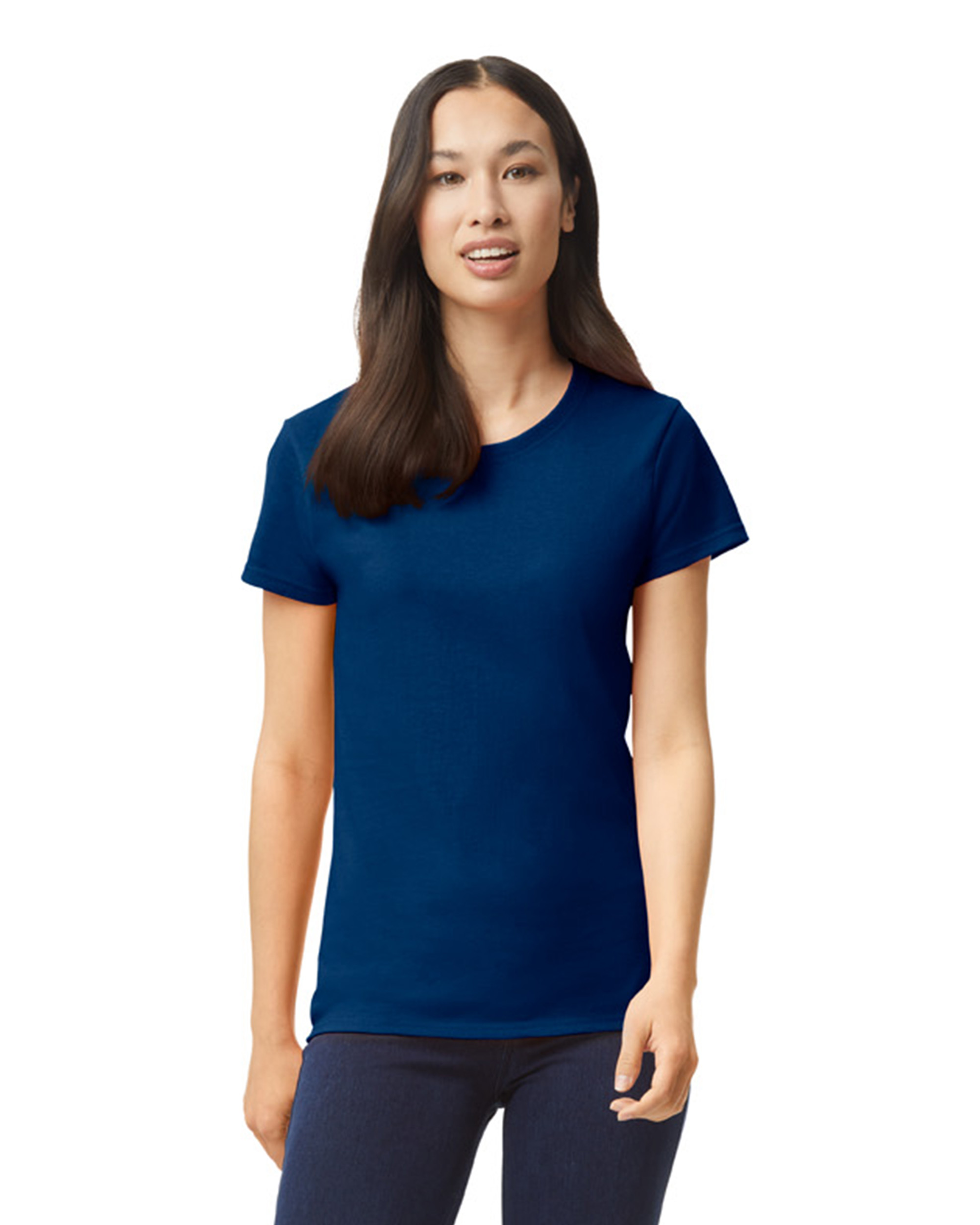 Gildan Women's Heavy Cotton™ T Shirt G500 L Navy | Jiffy