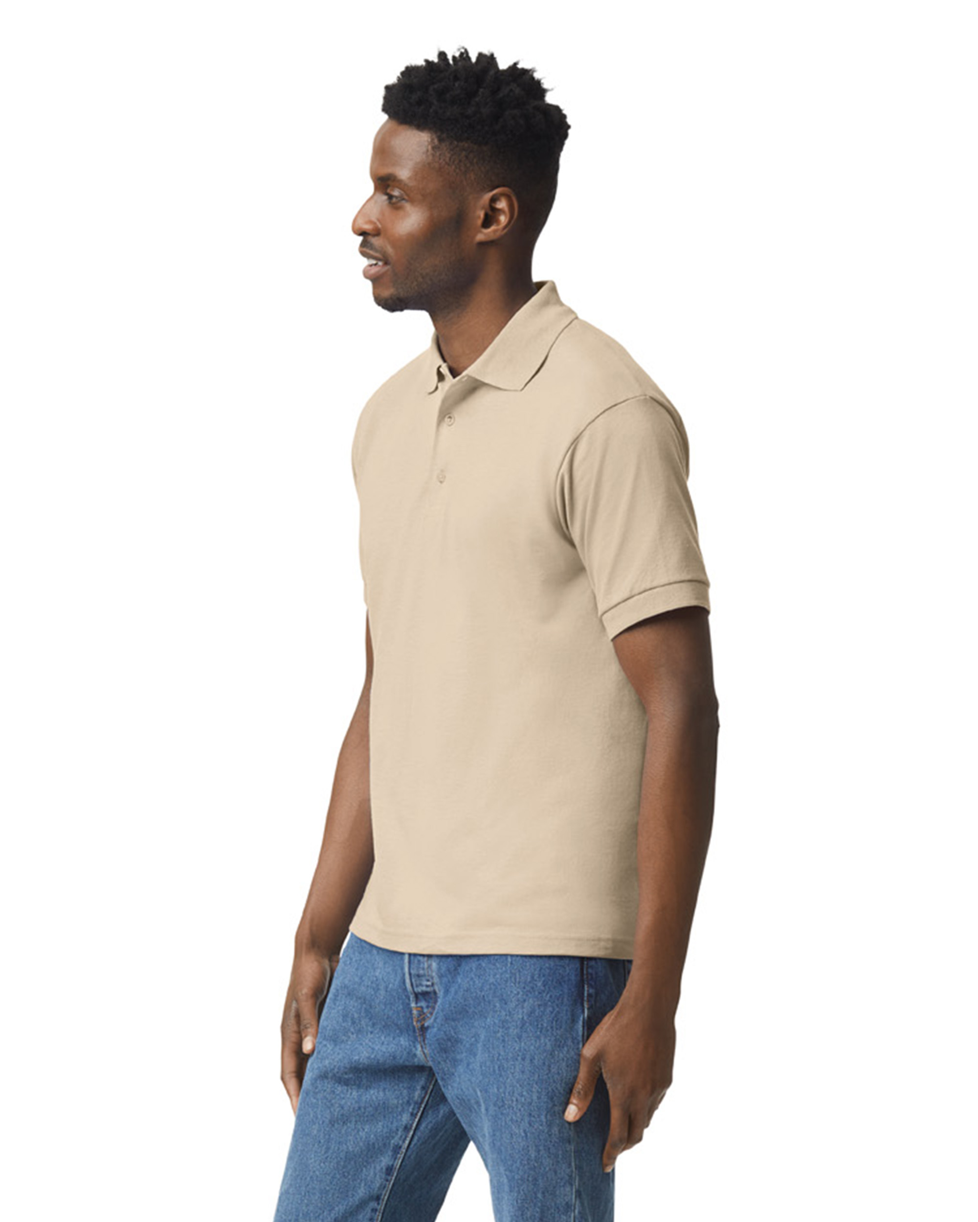 Gildan Unisex 50/50 Jersey Polo G880 Sand | Jiffy