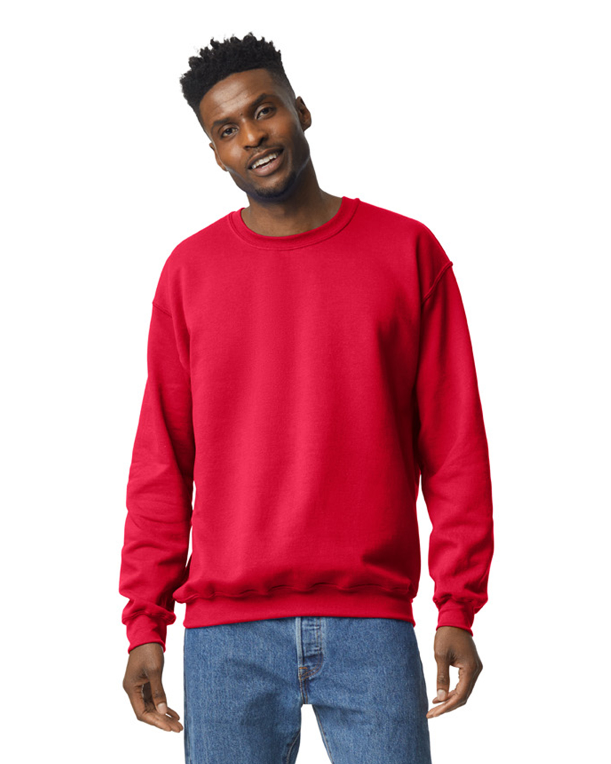 Gildan Unisex Heavy Blend™ 50/50 Fleece Crew G180 Red | Jiffy