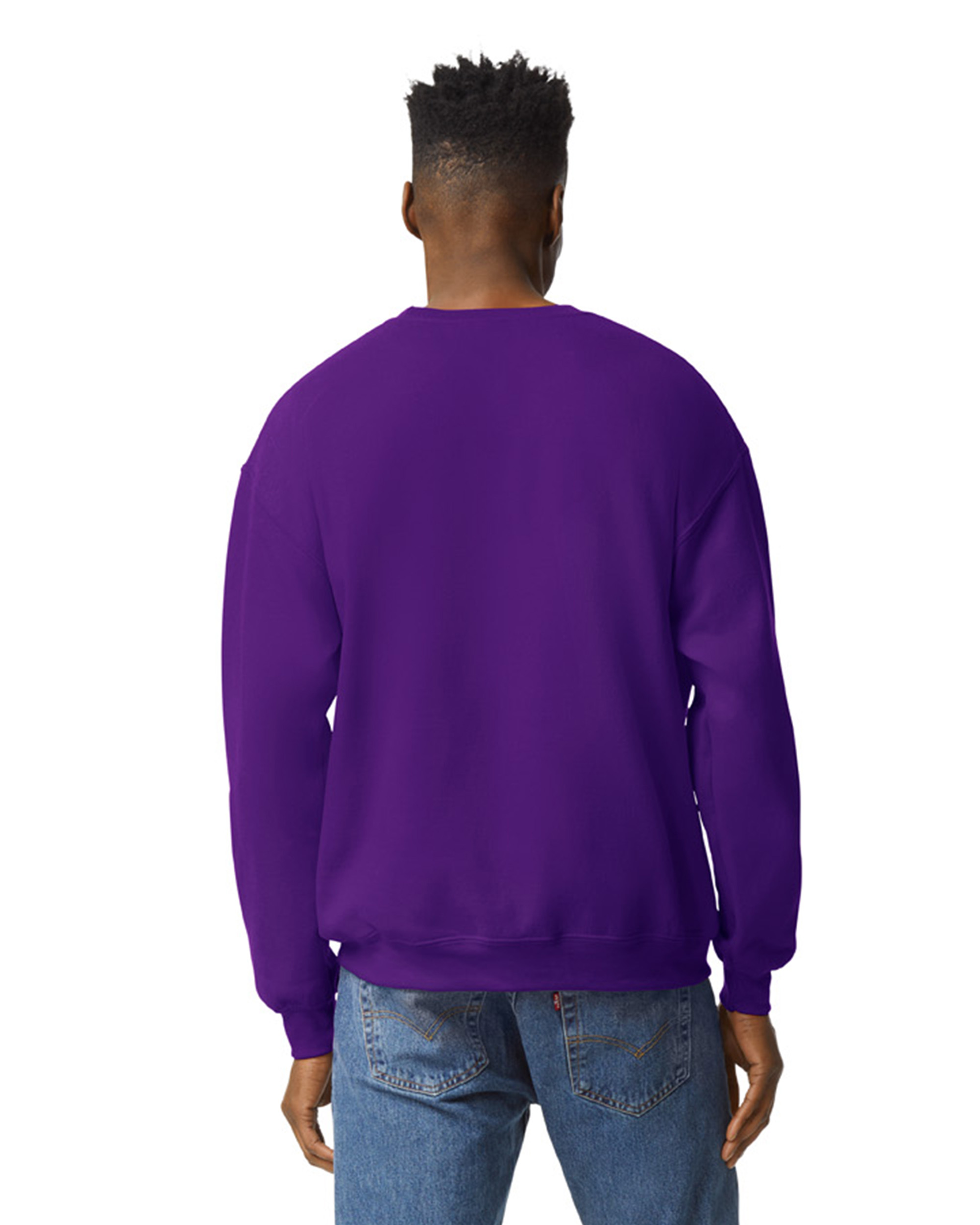 Gildan Unisex Heavy Blend™ 50/50 Fleece Crew G180 Purple | Jiffy