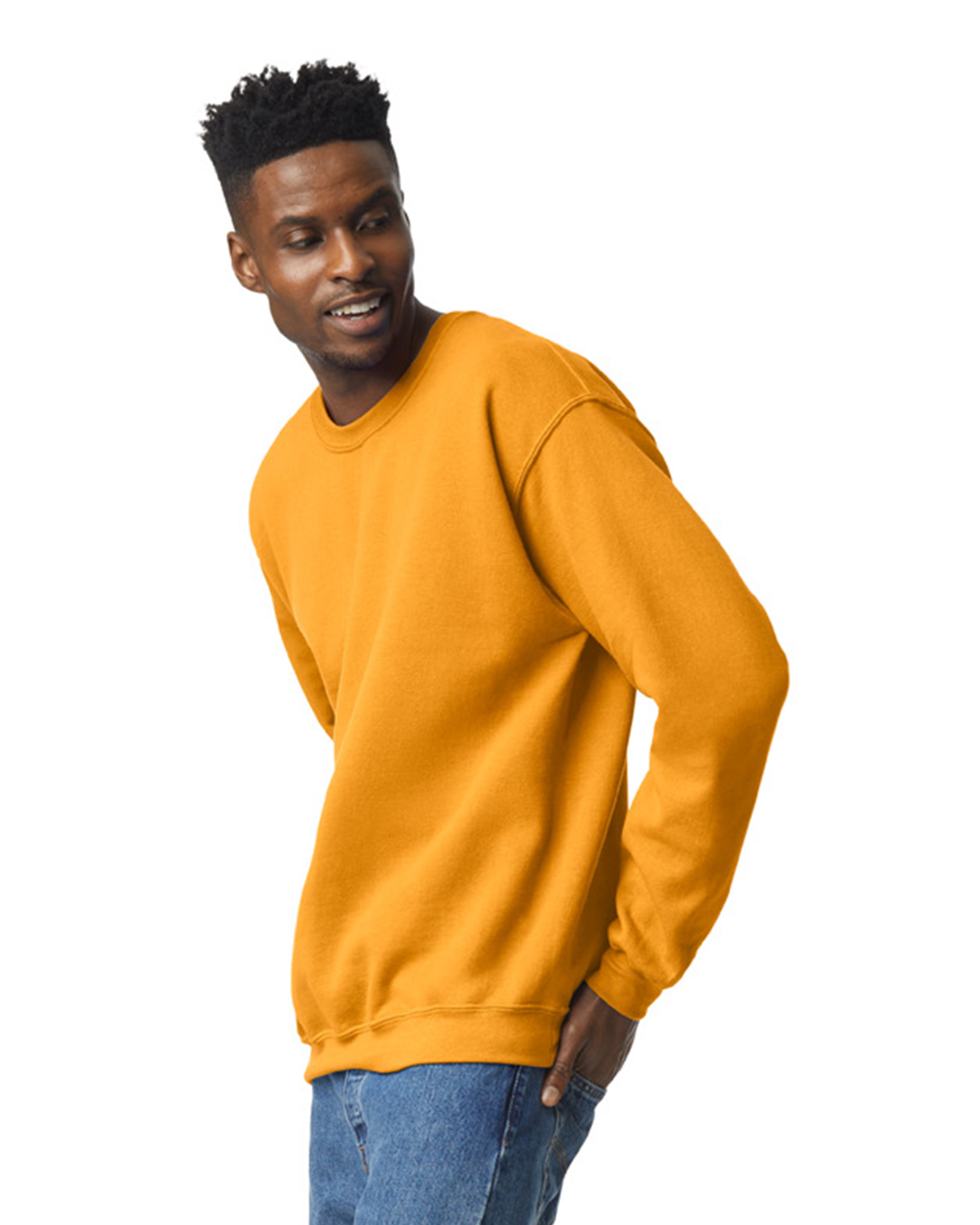 Gildan Unisex Heavy Blend™ 50/50 Fleece Crew G180 Gold | Jiffy