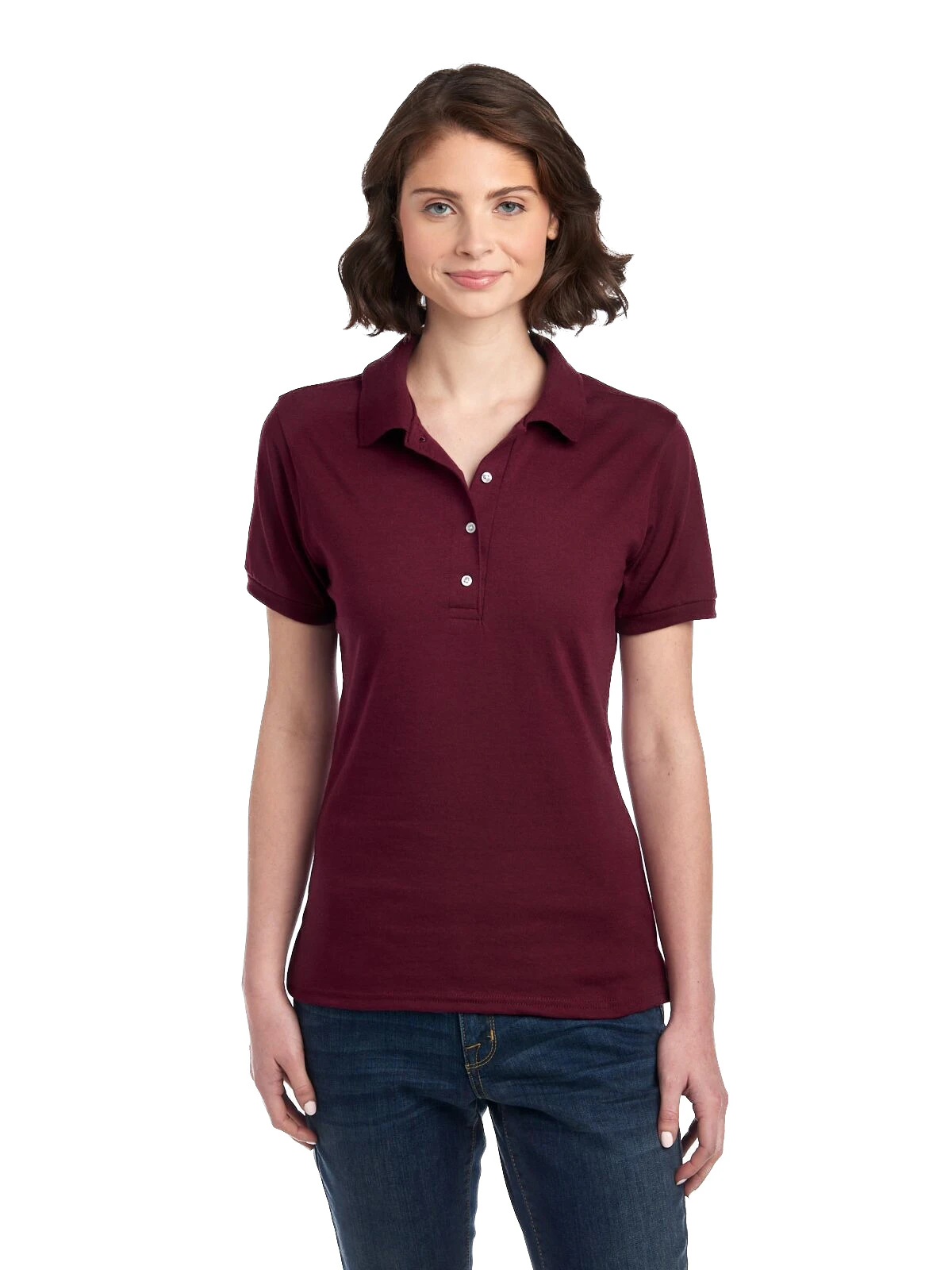 Jerzees Women's Spot Shield™ Jersey Polo 437 W Maroon | Jiffy