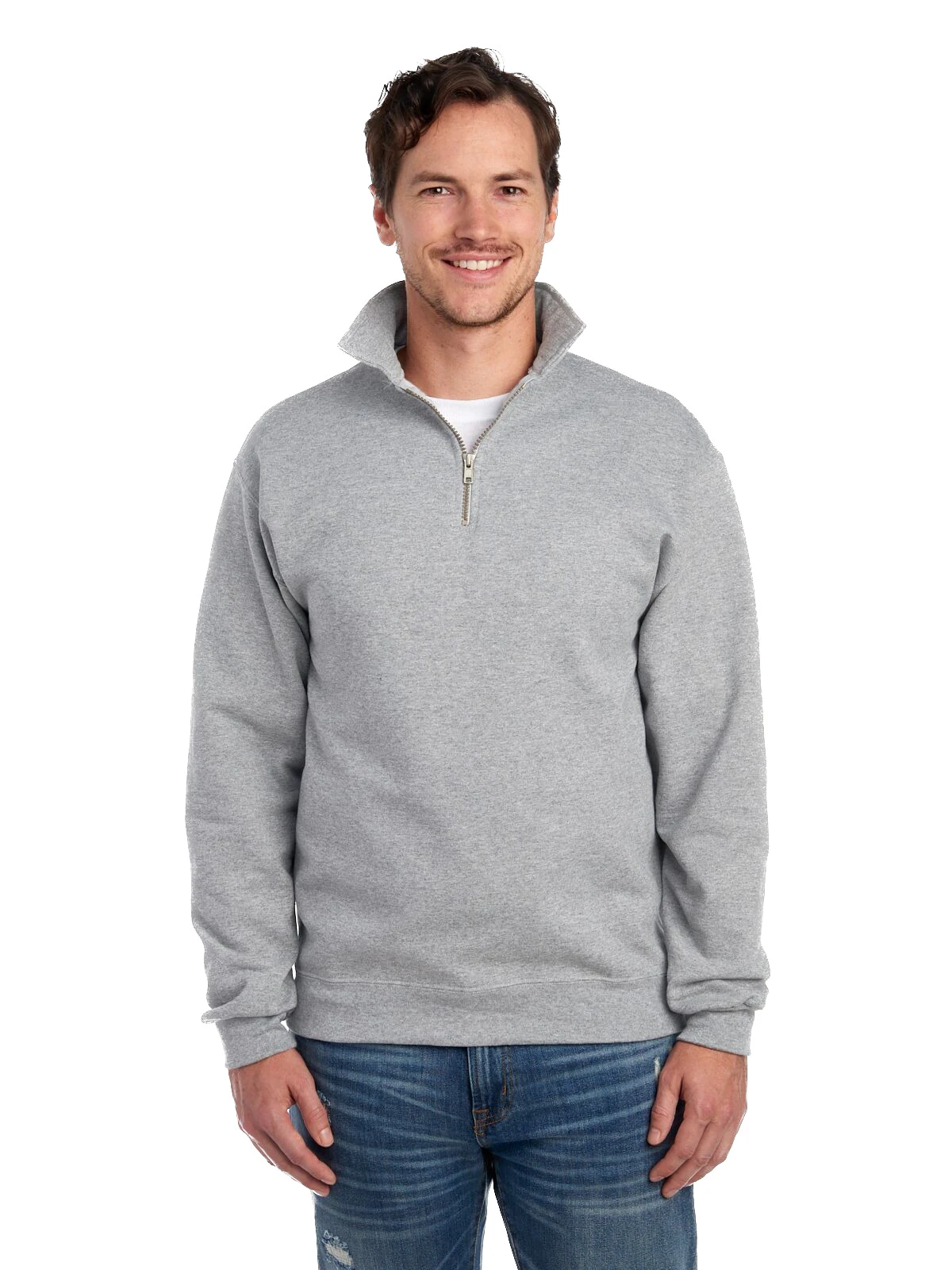 Jerzees Unisex Super Sweats® Nu Blend® Fleece Quarter Zip Pullover 4528 ...