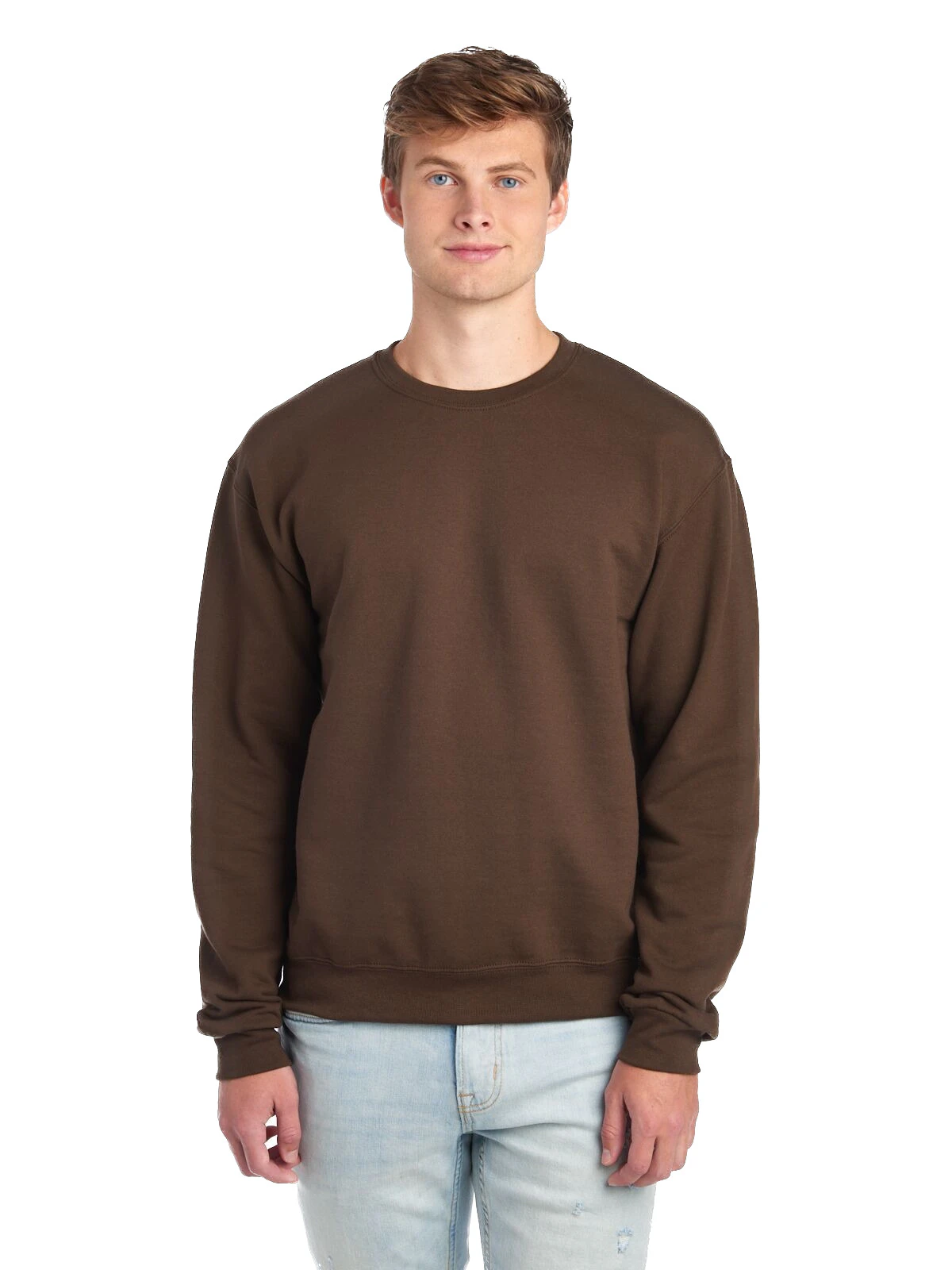 Jerzees Unisex Nu Blend® Fleece Crew 562 Chocolate | Jiffy