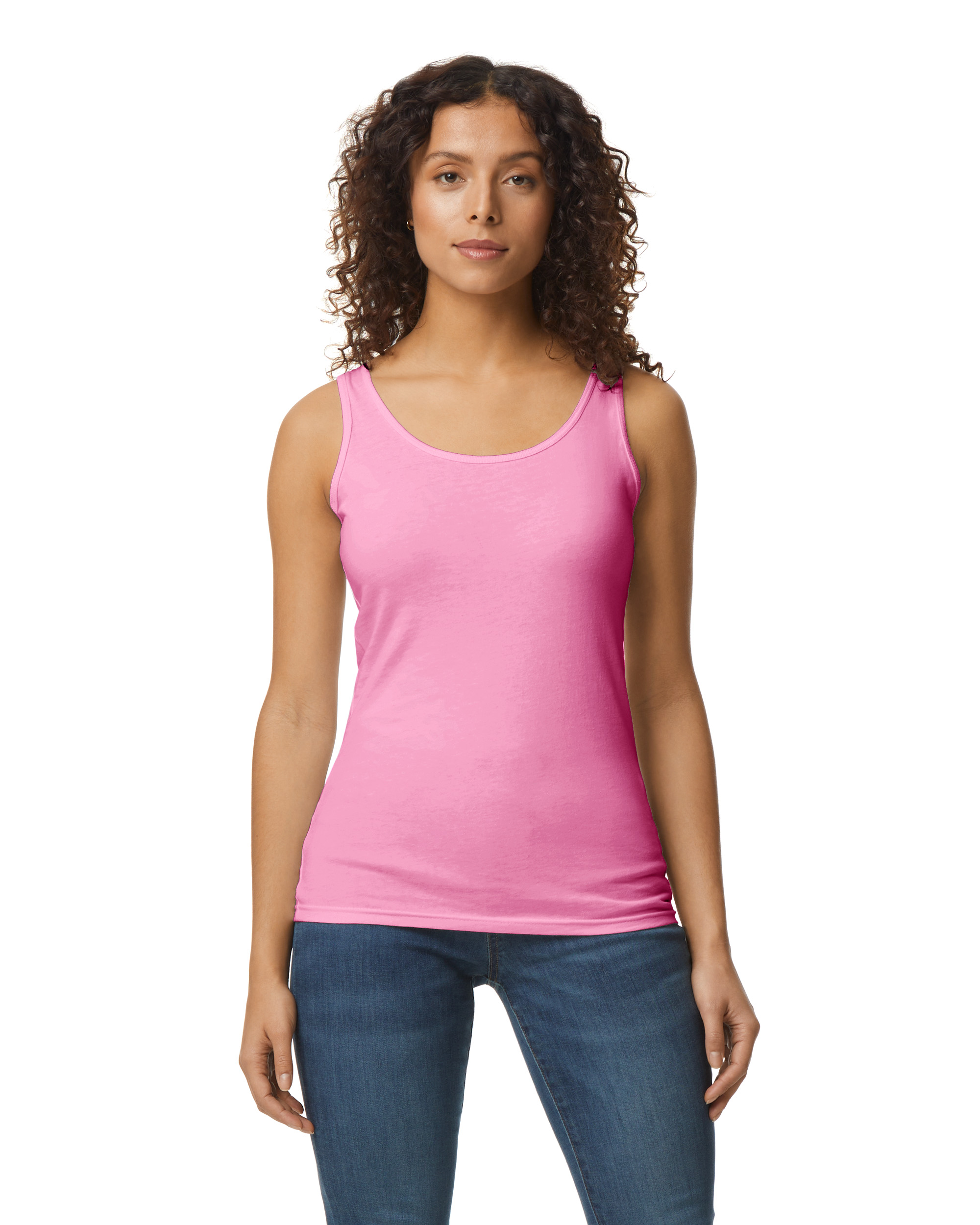 Gildan Women's Softstyle® Fitted Tank G642 L Azalea | Jiffy
