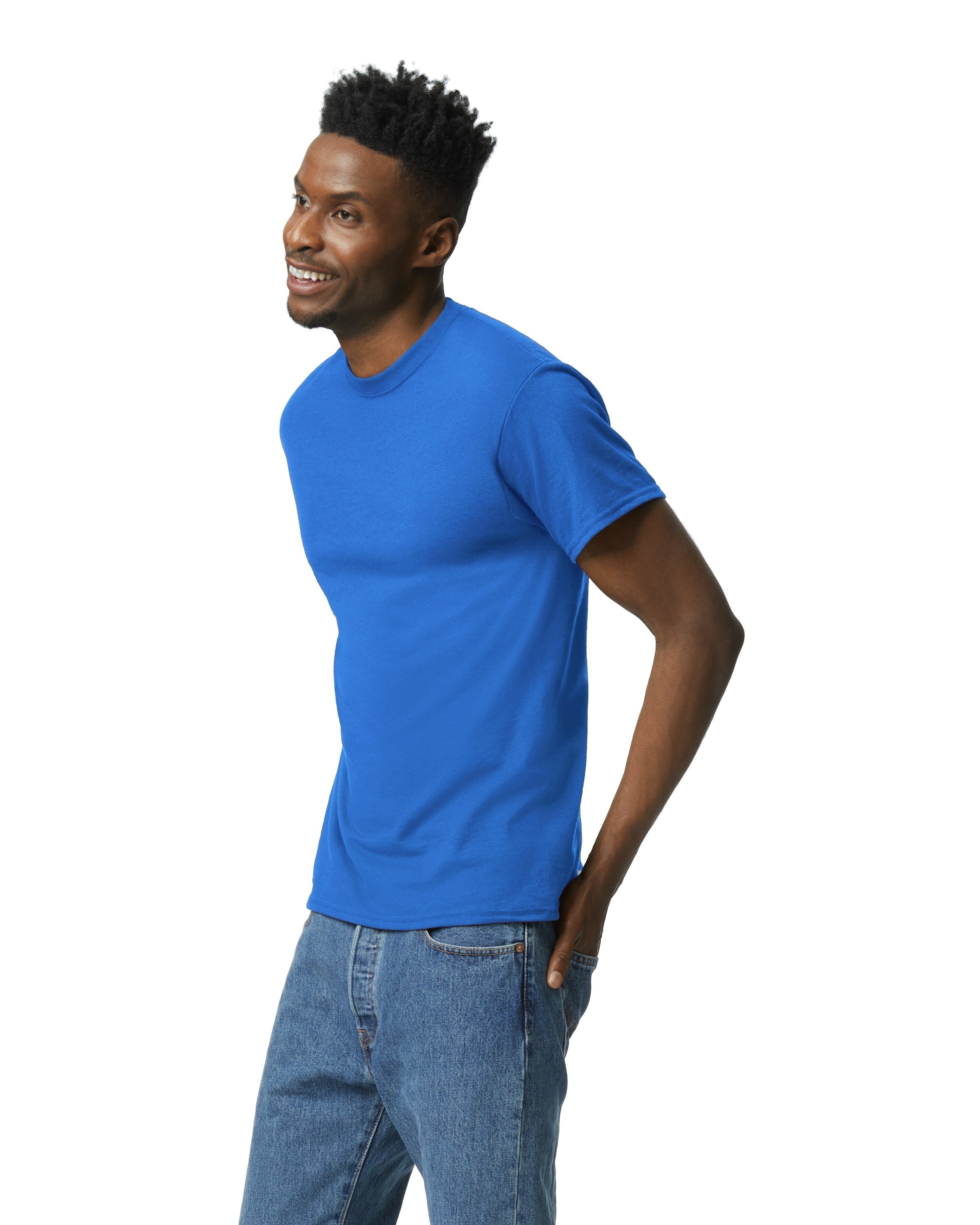 Gildan Unisex 50/50 T Shirt G800 Royal | Jiffy