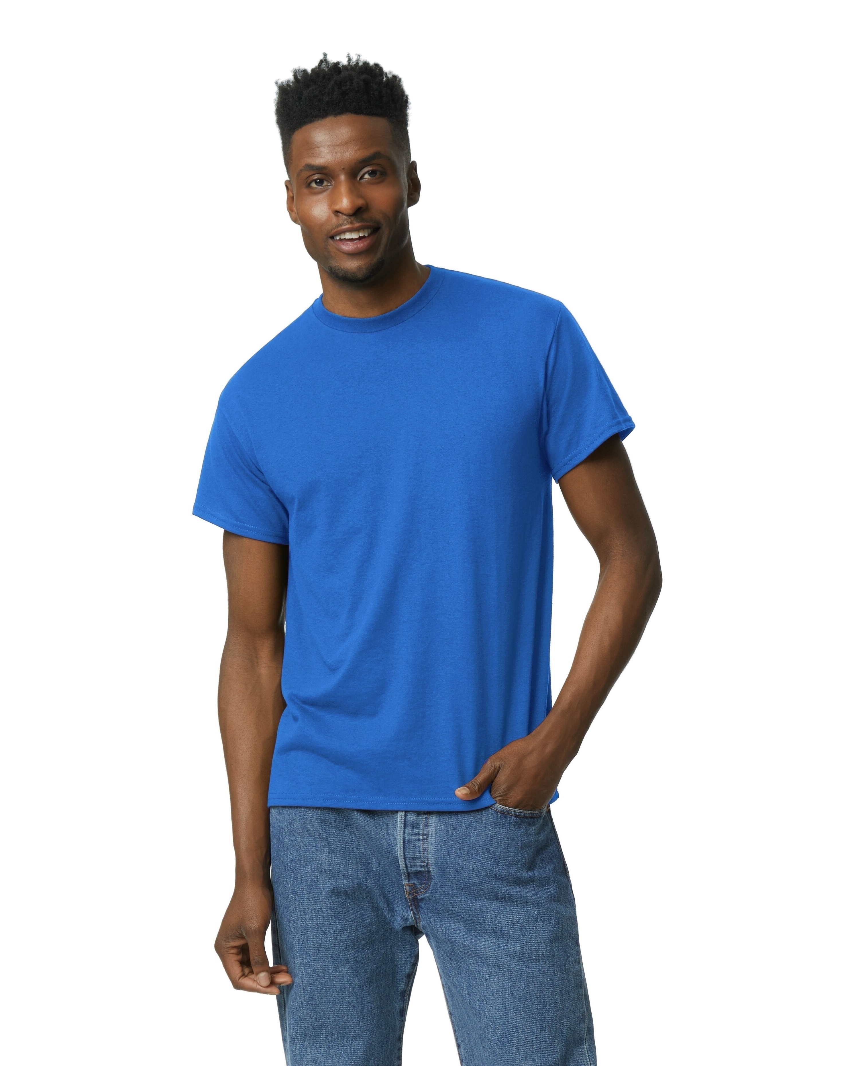 Gildan Unisex 50/50 T Shirt G800 Royal | Jiffy