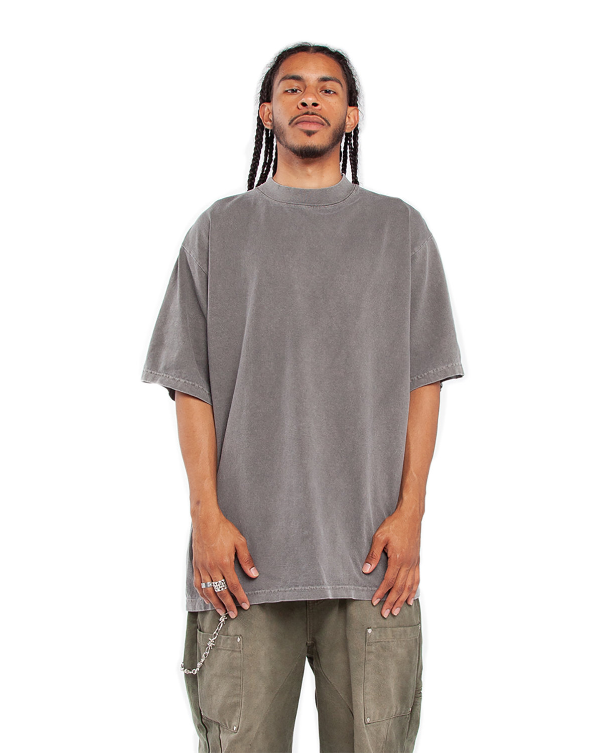 Shaka Wear Garment Dyed Crewneck T Shirt Shgd Cement | Jiffy