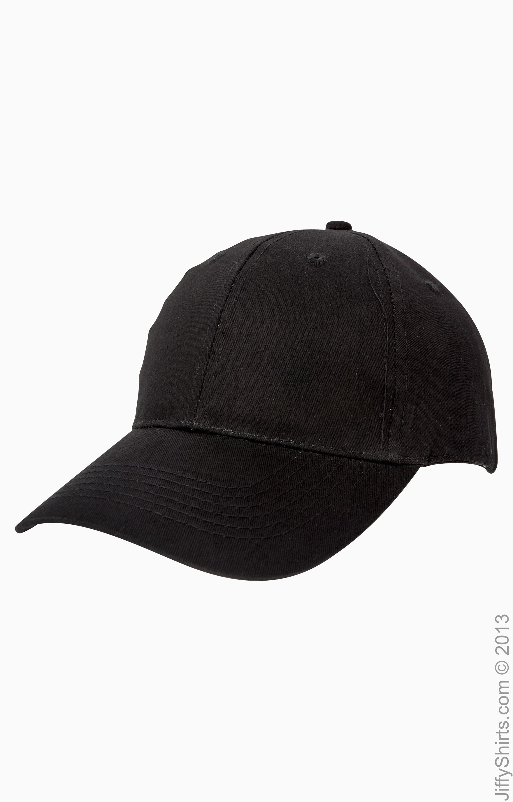 Big Accessories 6 Panel Structured Twill Cap Bx020 Black | Jiffy