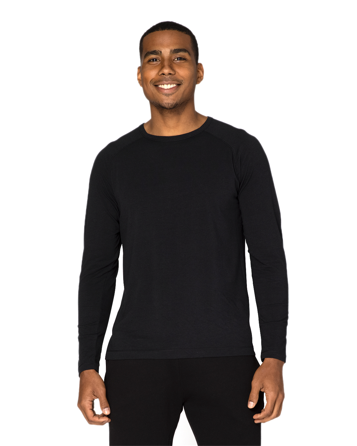 Threadfast Apparel Unisex Impact Long Sleeve T Shirt 382 Ls Black | Jiffy