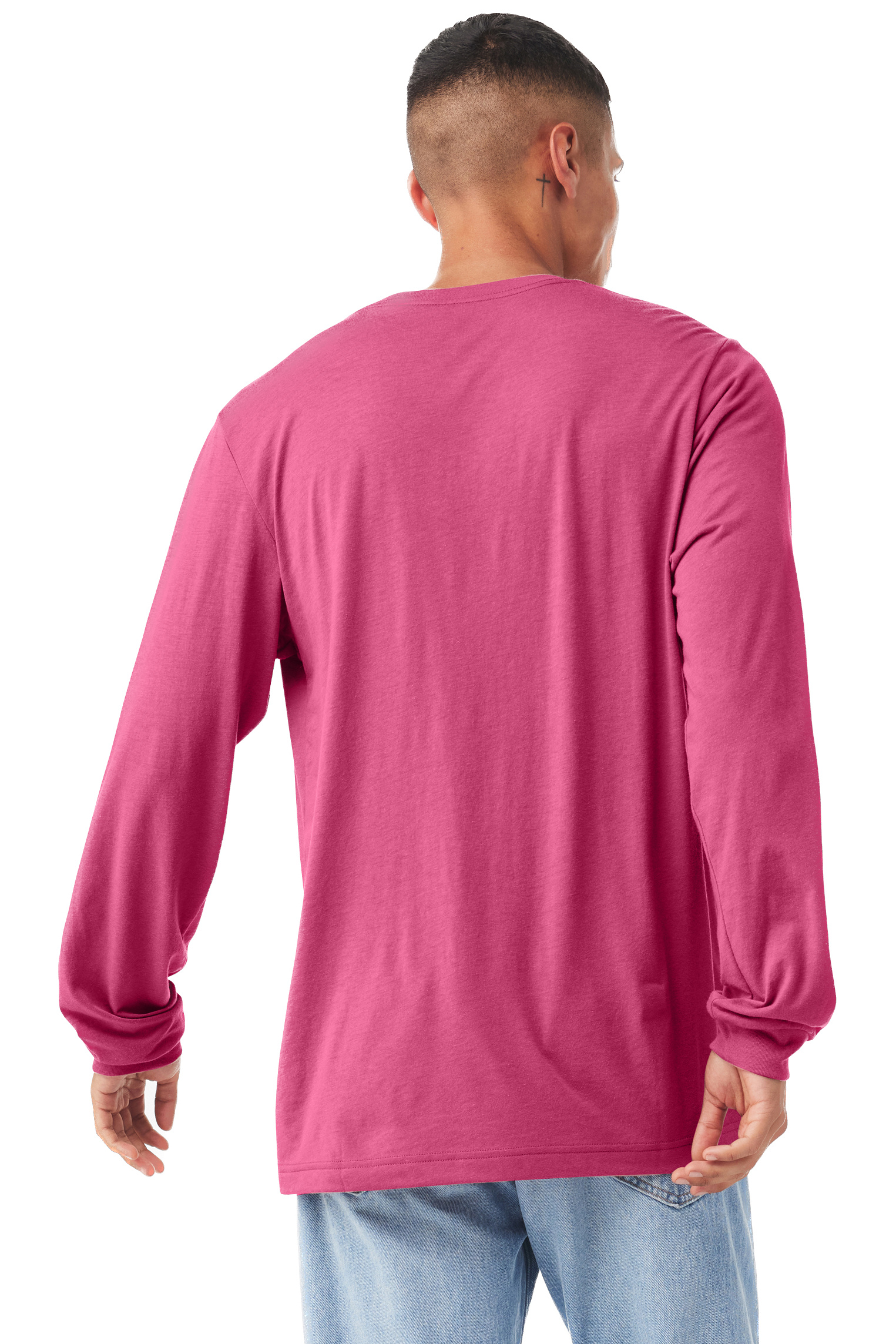 Bella Canvas Unisex Jersey Long Sleeve T Shirt 3501 Berry | Jiffy