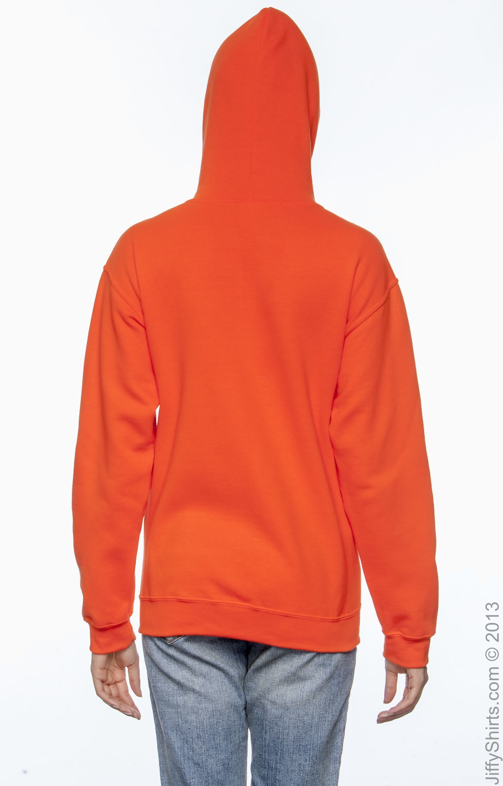 Gildan Unisex Heavy Blend™ 50/50 Full Zip Hoodie G186 Orange | Jiffy