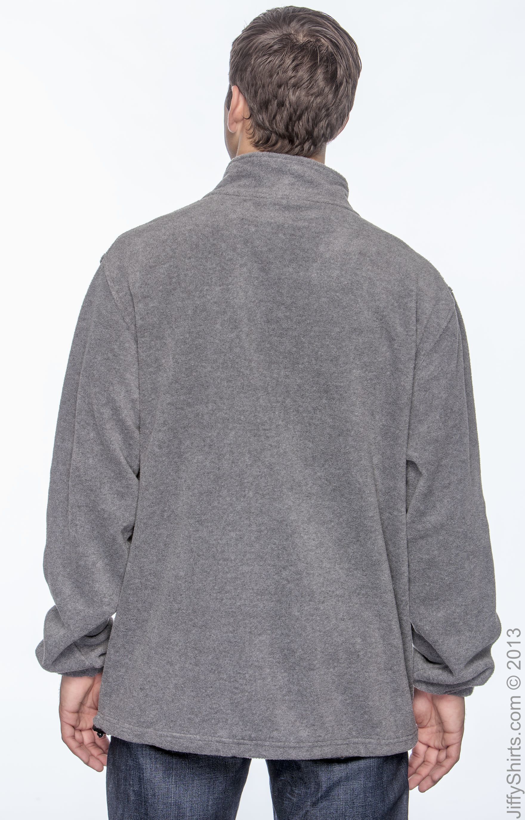 Harriton Men's Full Zip Fleece M990 Charcoal | Jiffy