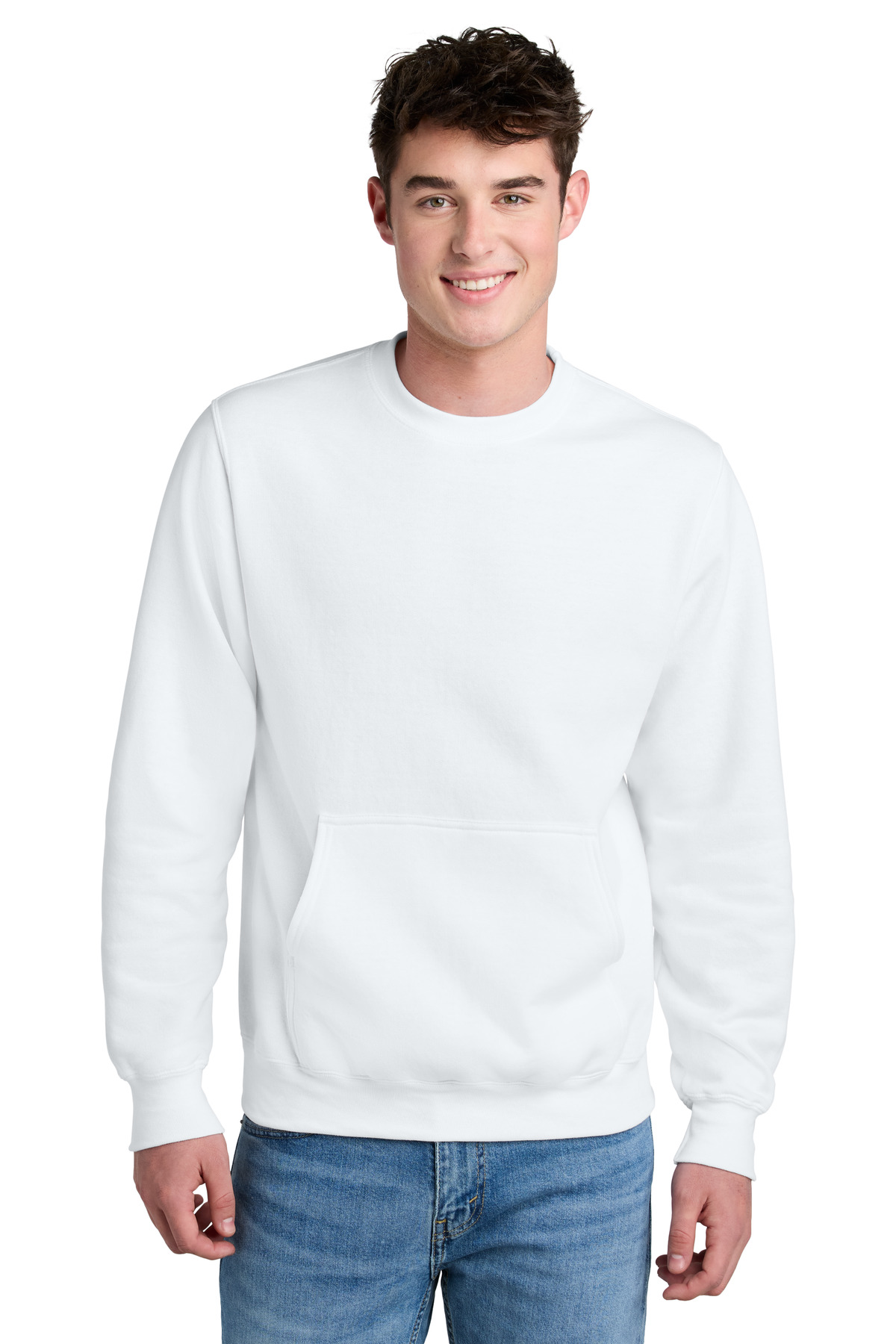 Port & Company Pc78 Pkt Core Fleece Crewneck Pocket Sweatshirt | Jiffy ...