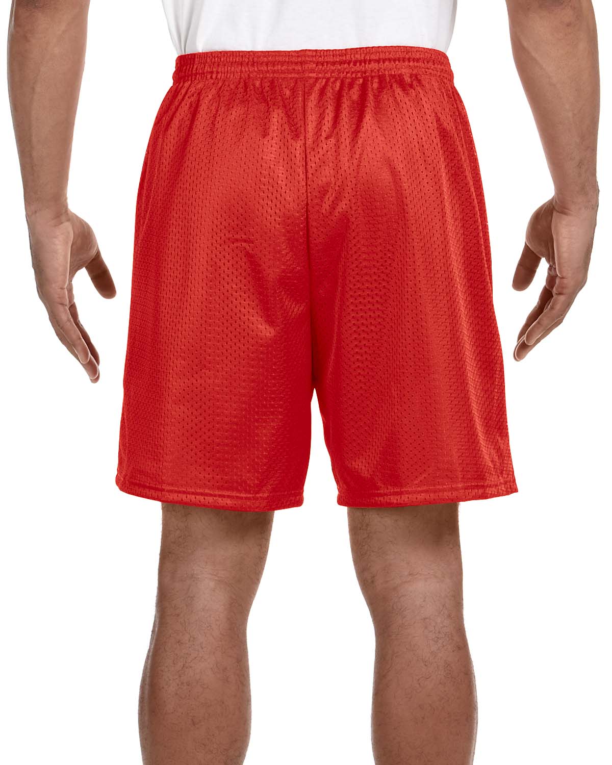 A4 Unisex Seven Inch Inseam Mesh Short N5293 Scarlet | Jiffy