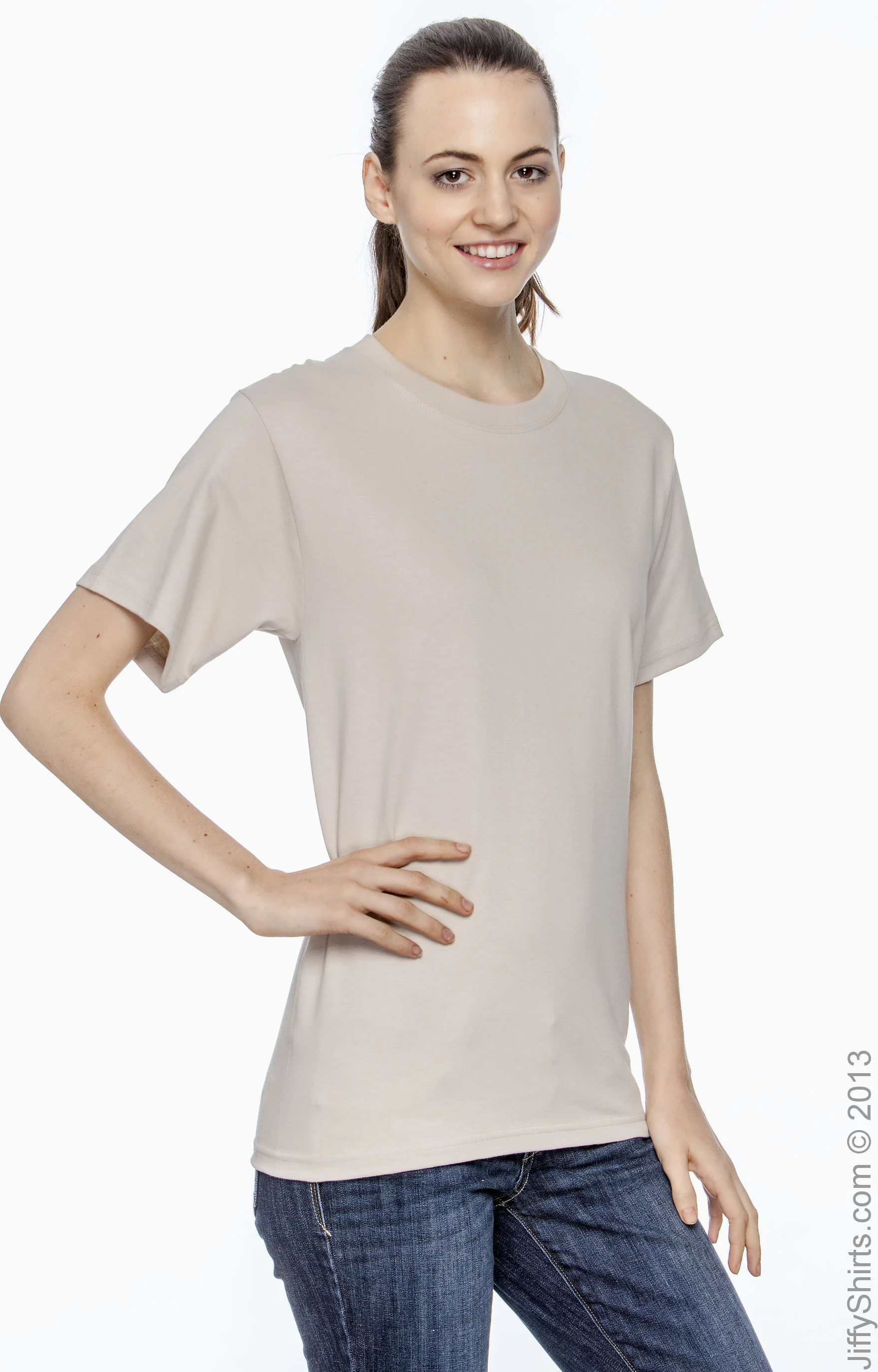 Hanes Beefy T® Short Sleeve Tee 5180 Pebble | Jiffy