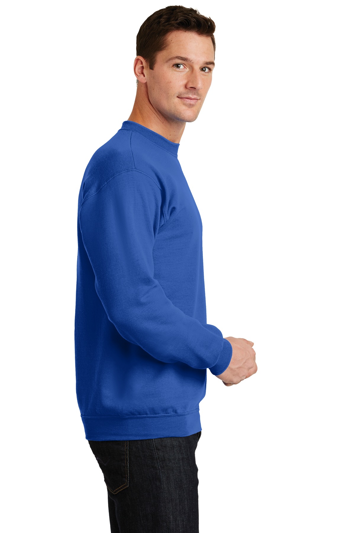 Port & Company Unisex Core Fleece Crewneck Sweatshirt Pc78 Royal | Jiffy