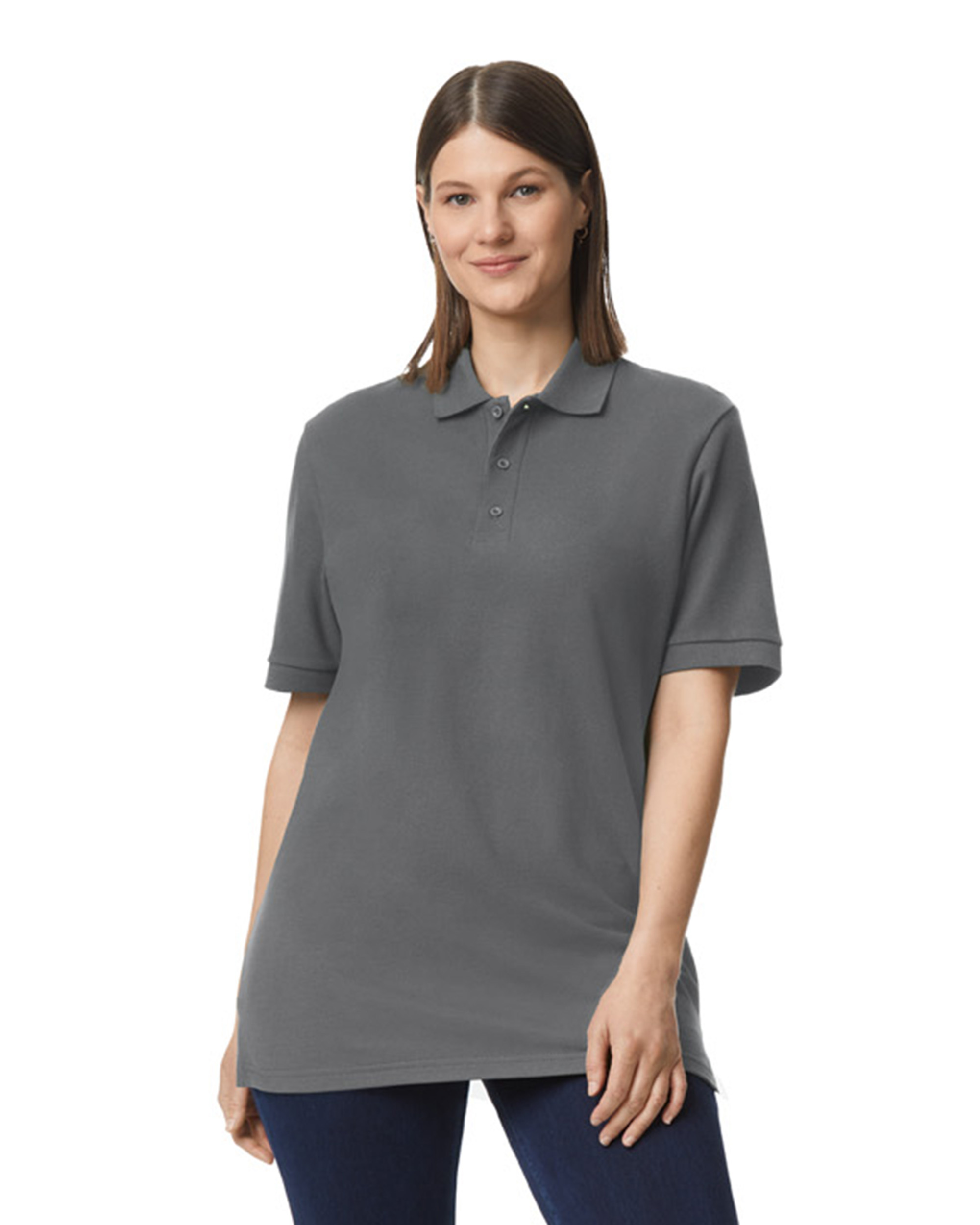Gildan Hammer Unisex Pique Polo G858 Charcoal | Jiffy