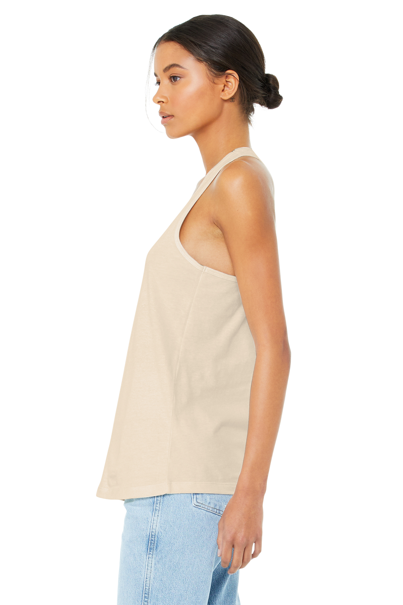 Bella Canvas Women's Jersey Racerback Tank B6008 Natural | Jiffy
