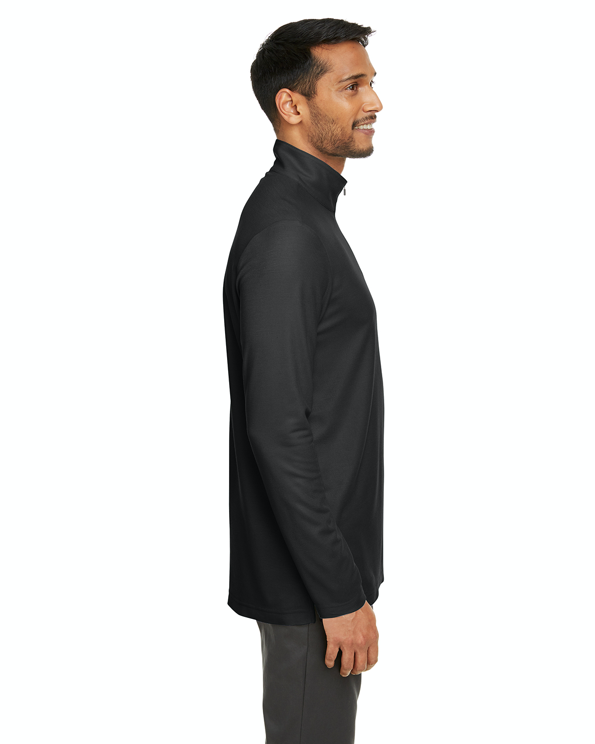 Core365 Men's Fusion Chroma Soft™ Pique Quarter Zip Ce405 Black | Jiffy