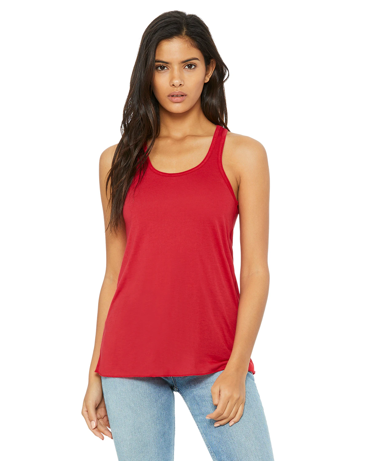 Bella Canvas Women's Flowy Racerback Tank B8800 Red | Jiffy