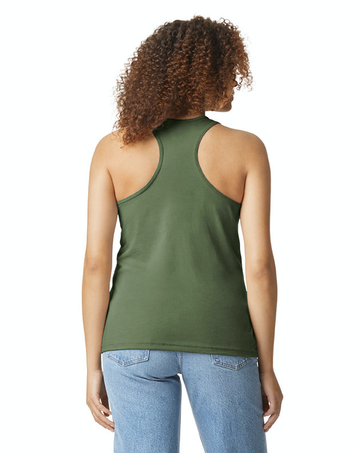 Gildan Women's Softstyle Cvc Racerback Tank G672 L Cactus | Jiffy