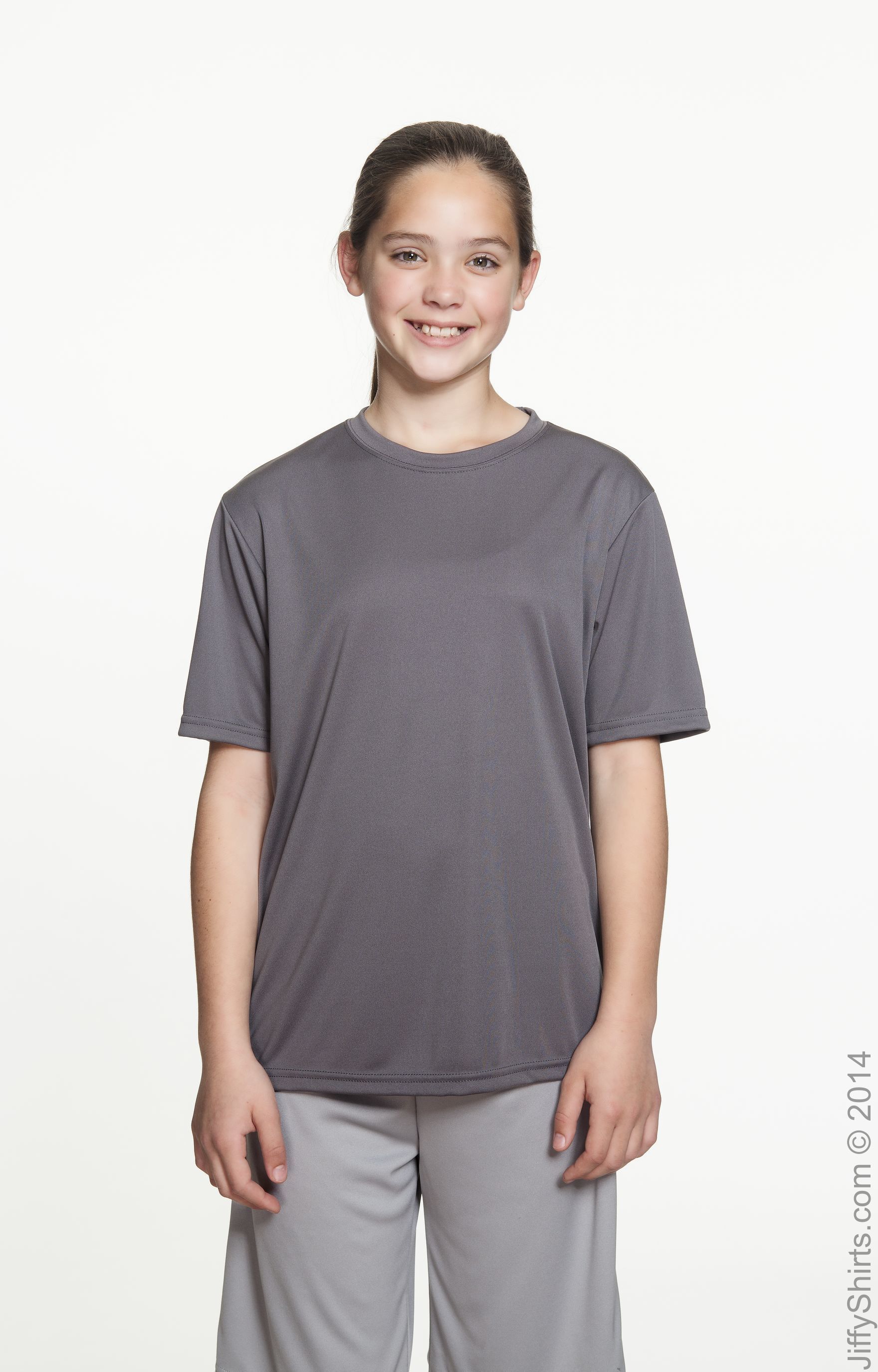 A4 Youth Cooling Performance T Shirt Nb3142 Graphite | Jiffy