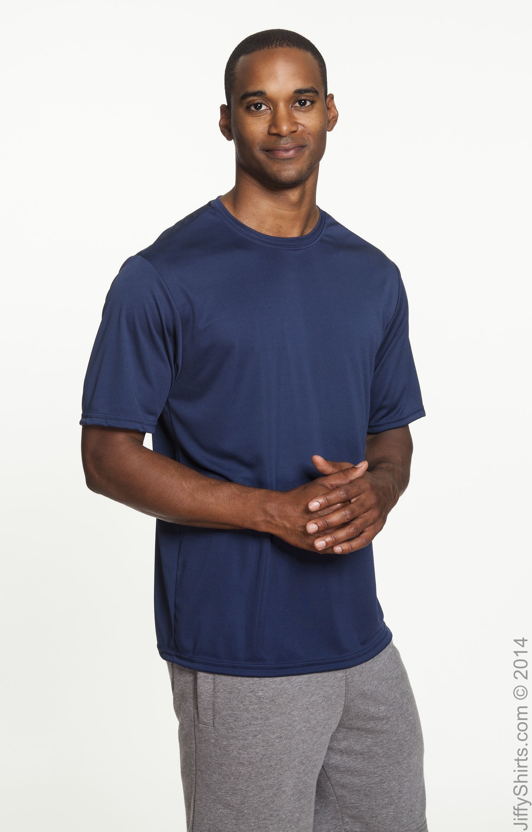 A4 Men's Cooling Performance T Shirt N3142 Navy | Jiffy
