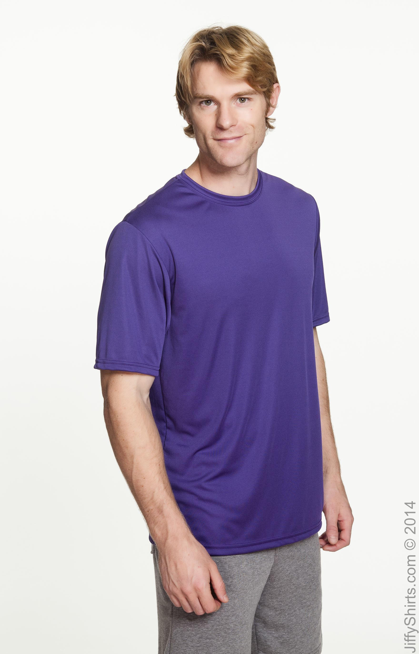 A4 Men's Cooling Performance T Shirt N3142 Purple | Jiffy