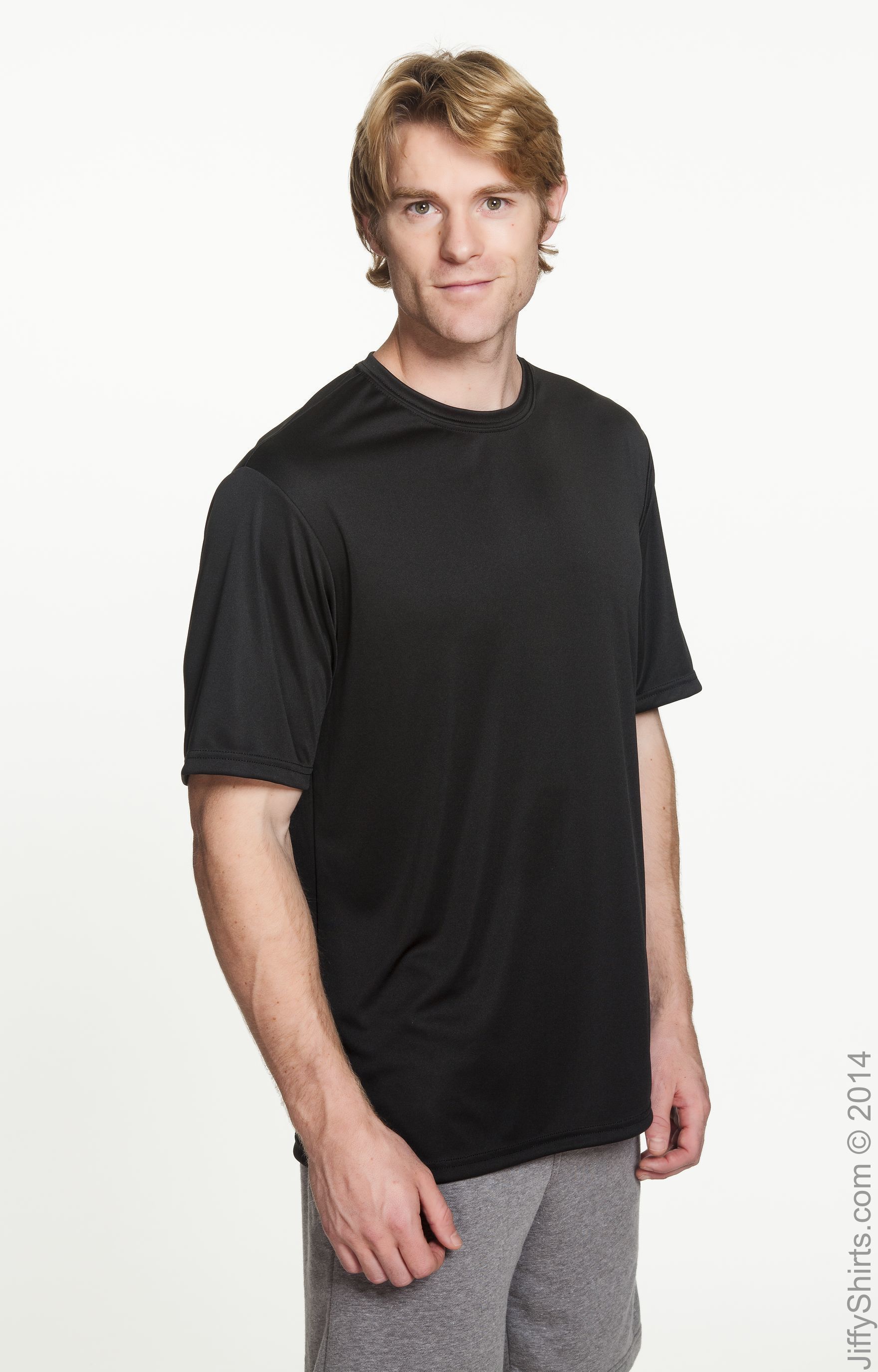 A4 Men's Cooling Performance T Shirt N3142 Black | Jiffy
