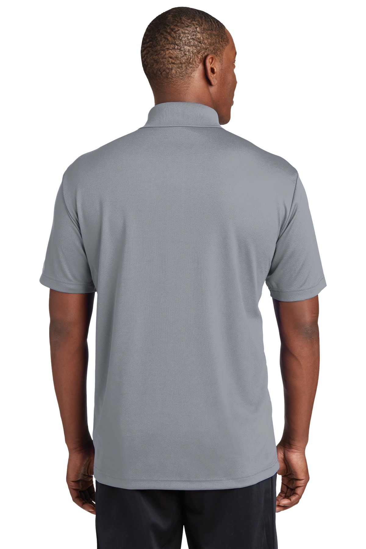 Sport Tek Men's Posi Charge Racer Mesh Polo St640 Silver | Jiffy