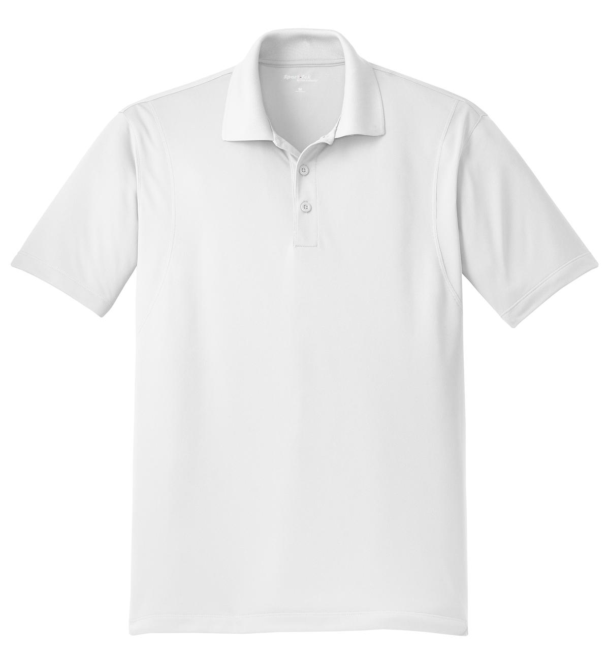 Sport Tek Men's Micropique Sport Wick Polo St650 White | Jiffy