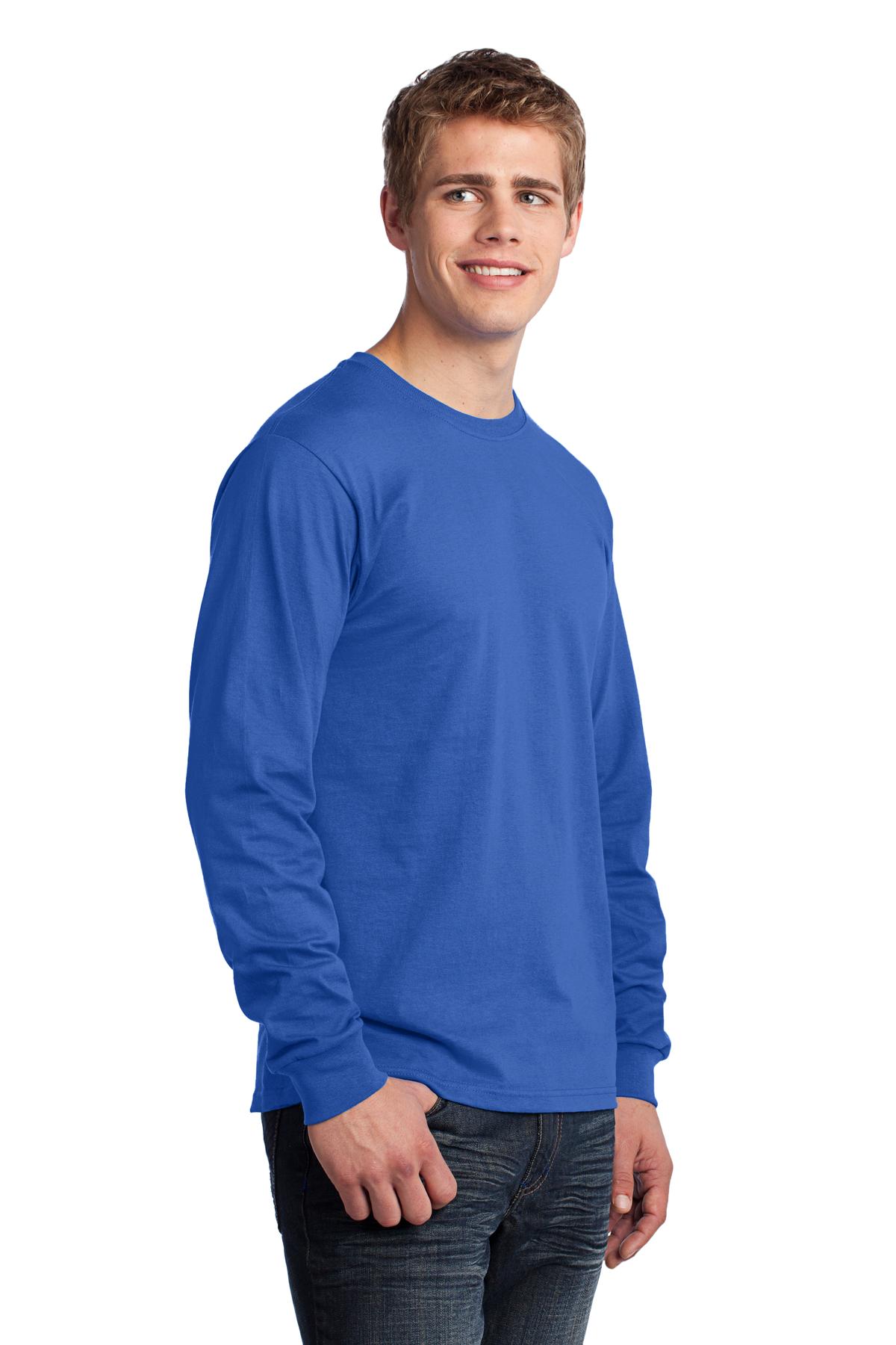Port & Company Unisex Long Sleeve Core Cotton Tee Pc54 Ls Royal | Jiffy