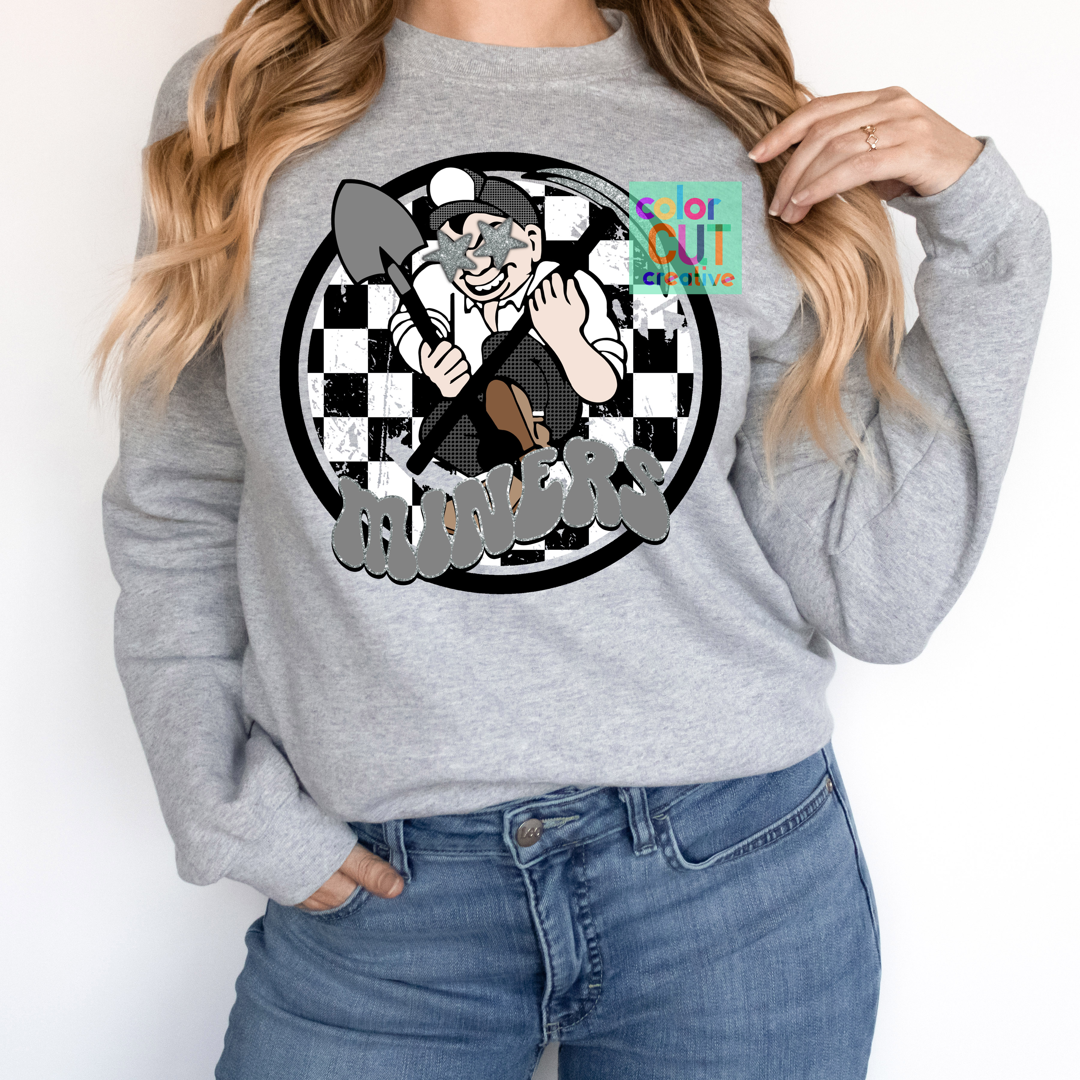 'Diggers' Playful Cartoon Character Leaps from Checkered Circle | Jiffy ...