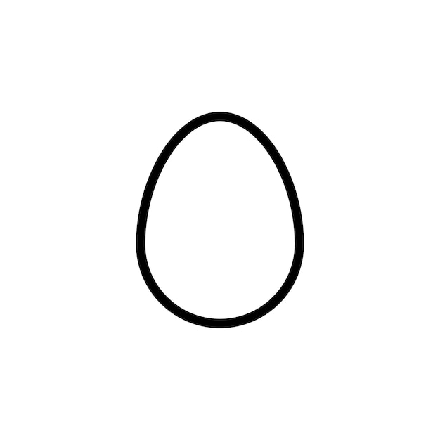 Minimalist Egg-Shaped Outline on a Stark White Background | Jiffy Designs