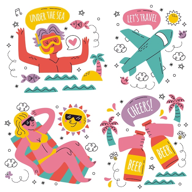 Vibrant Summer Fun Collection with Diverse Illustrations | Jiffy Designs