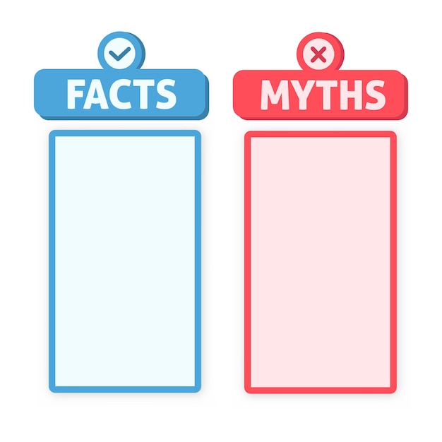 Contrasting Fact and Myth Frames with Bold Shapes and Colors | Jiffy ...