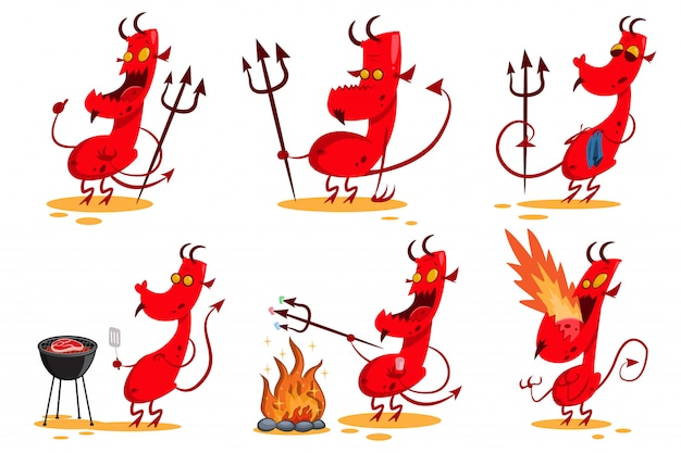 Charming Collection of Playful Devil Cartoon Characters | Jiffy Designs