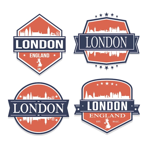 Vibrant Collection of London Skyline Emblems and Badges | Jiffy Designs