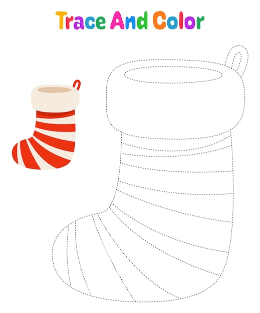 Tracing and Coloring a Festive Christmas Stocking | Jiffy Designs