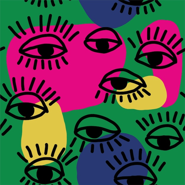 Vibrant Expressionist Eyes in Vivid Hues and Shapes | Jiffy Designs